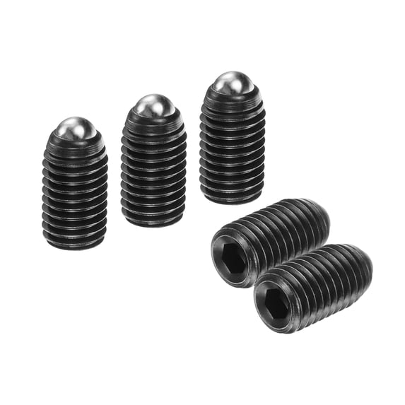 Uxcell 5pcs Screw Thread Ball Plunger M14 x 25mm High Carbon Steel Hex ...