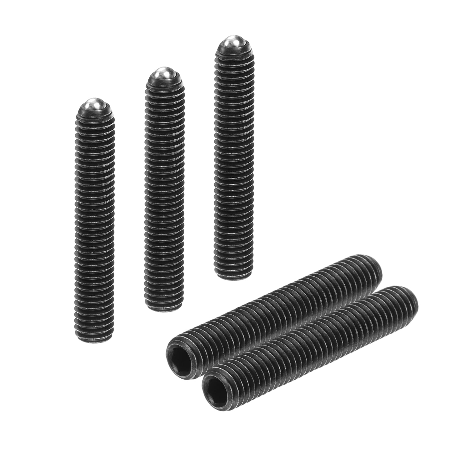 Uxcell 5pcs Screw Thread Ball Plunger M5 x 30mm High Carbon Steel Hex ...