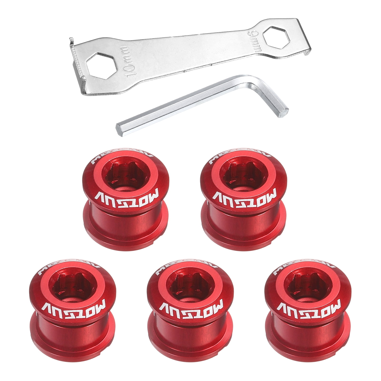 Uxcell 5pcs Single Chain Ring Bolt M8 Bike Chainwheel Screw w Mounting ...