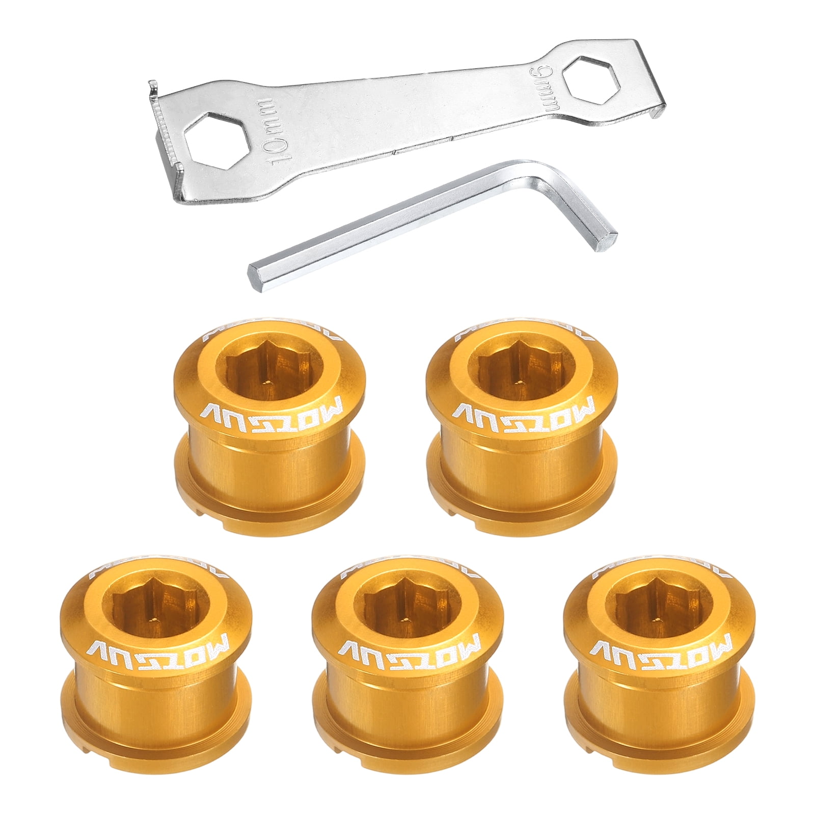 Uxcell 5pcs Single Chain Ring Bolt M8 Bike Chainwheel Screw w Mounting ...