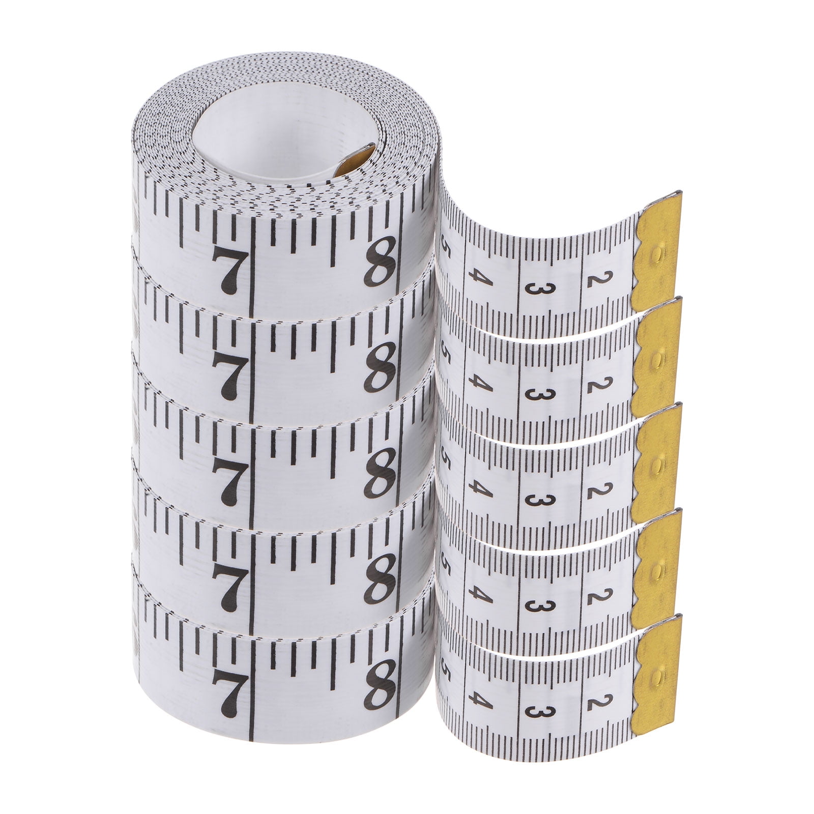 Uxcell 5pcs Soft Tape Measure 300cm/120" Double Scale Inch & Metric ...