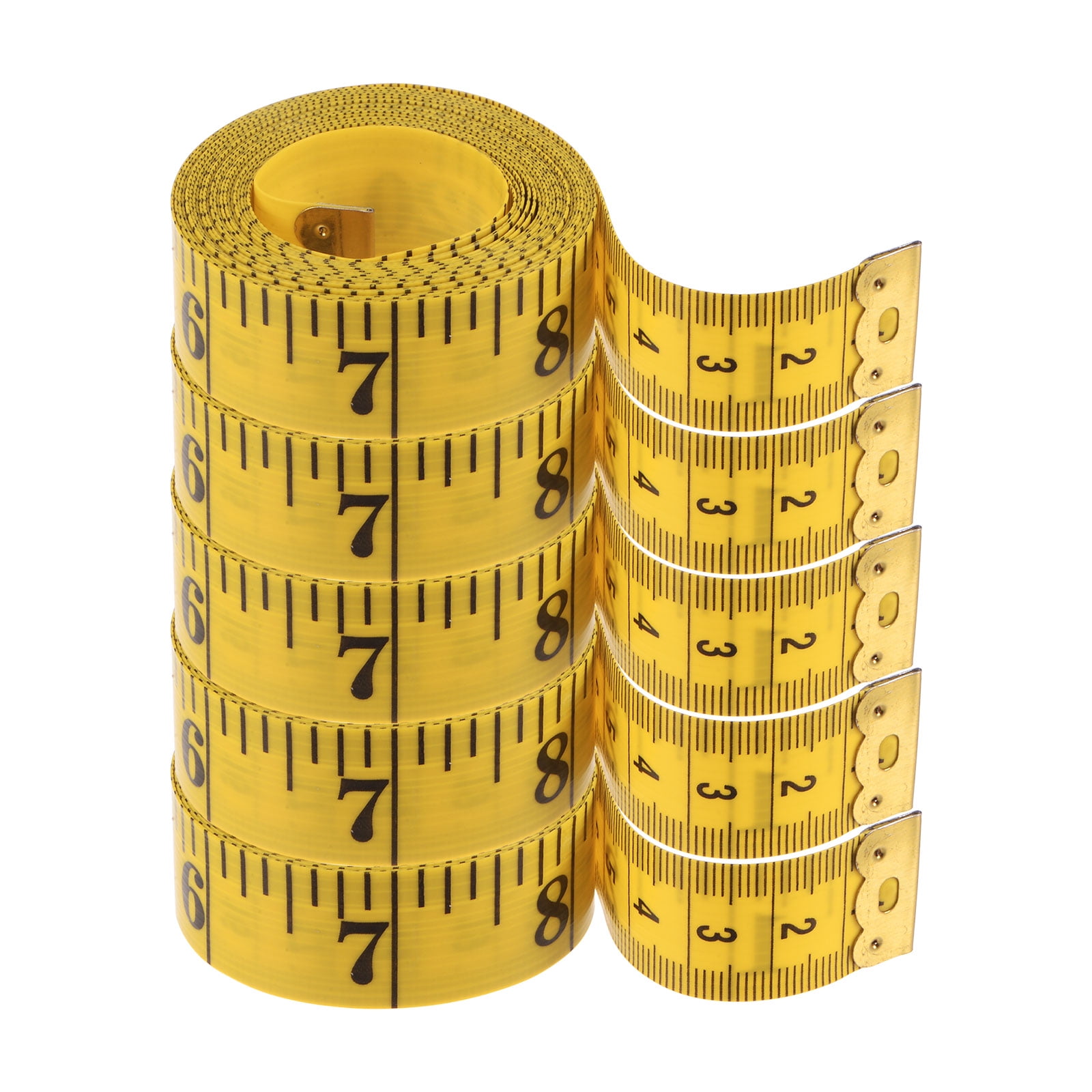 Uxcell 5pcs Soft Tape Measure 300cm/120" Double Scale Inch & Metric ...