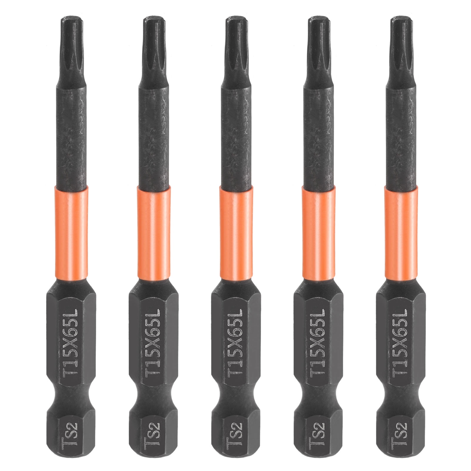 Uxcell 5pcs T15 Torx Head Screwdriver Bit 2.56" Long 1/4" Hex Shank ...