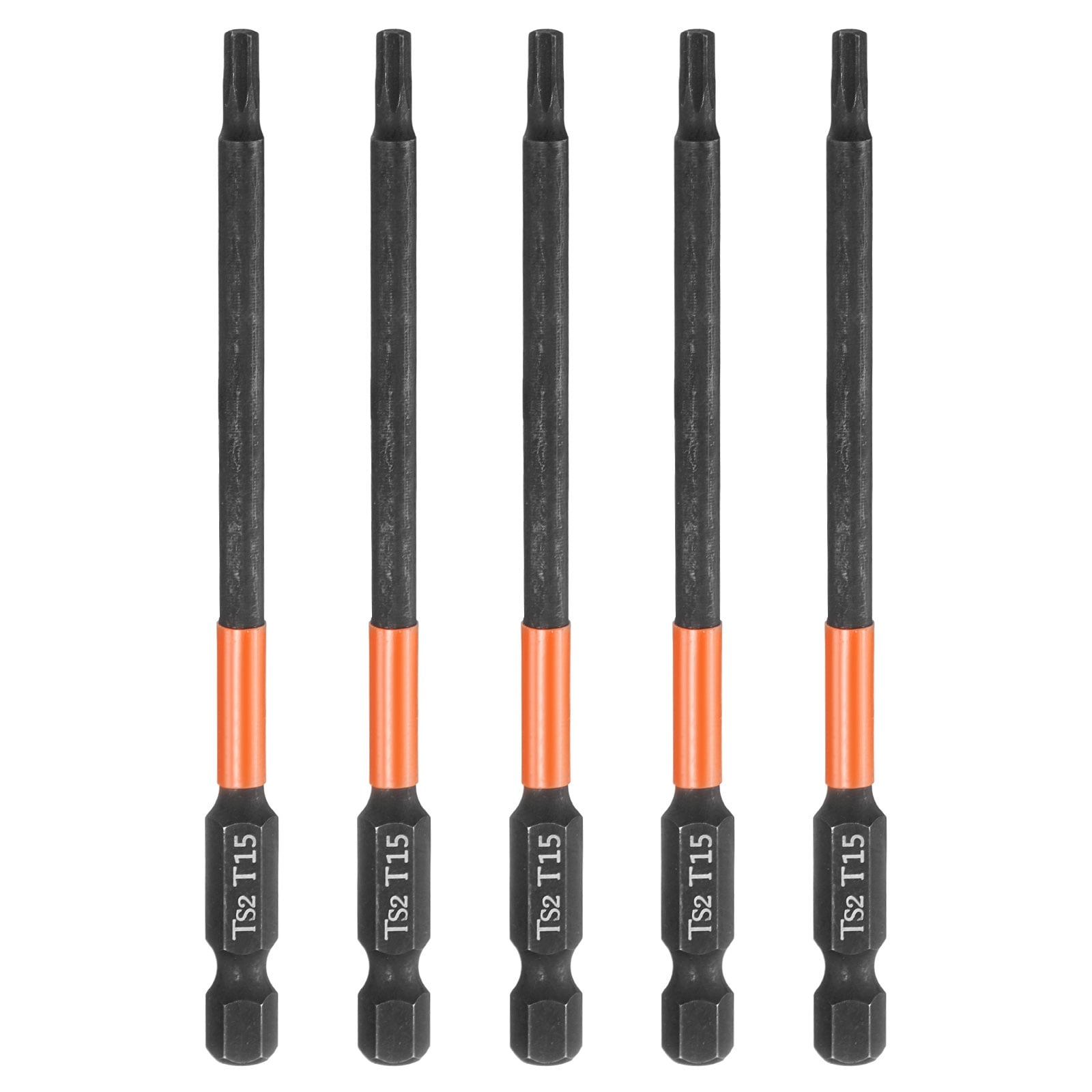 Uxcell 5pcs T15 Torx Head Screwdriver Bit 4" Long 1/4" Hex Shank ...