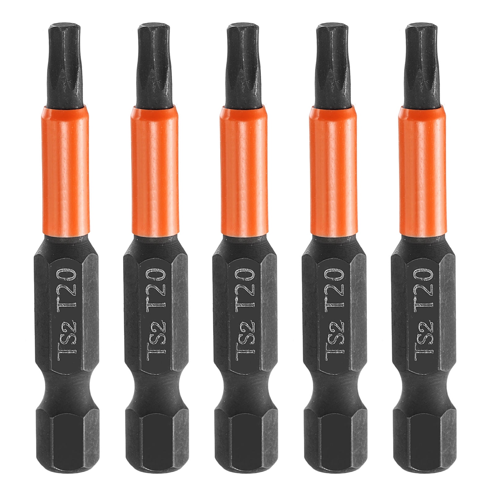 Uxcell 5pcs T20 Torx Head Screwdriver Bit 2" Long 1/4" Hex Shank ...