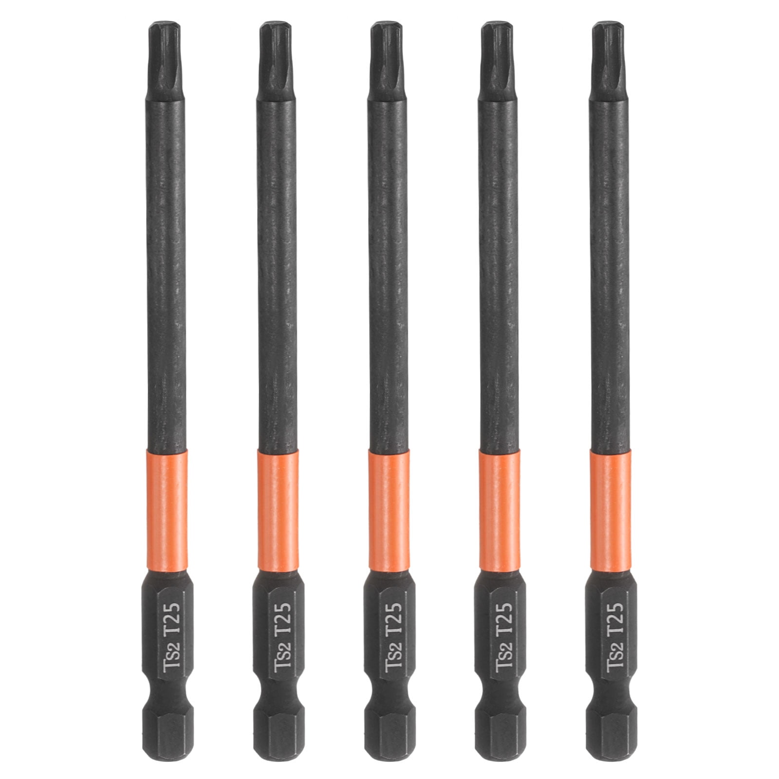 Uxcell 5pcs T25 Torx Head Screwdriver Bit 4" Long 1/4" Hex Shank ...