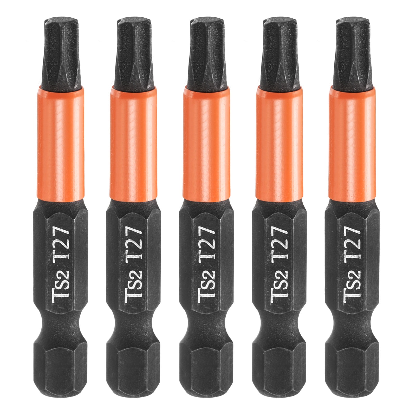 Uxcell 5pcs T27 Torx Head Screwdriver Bit 2" Long 1/4" Hex Shank ...
