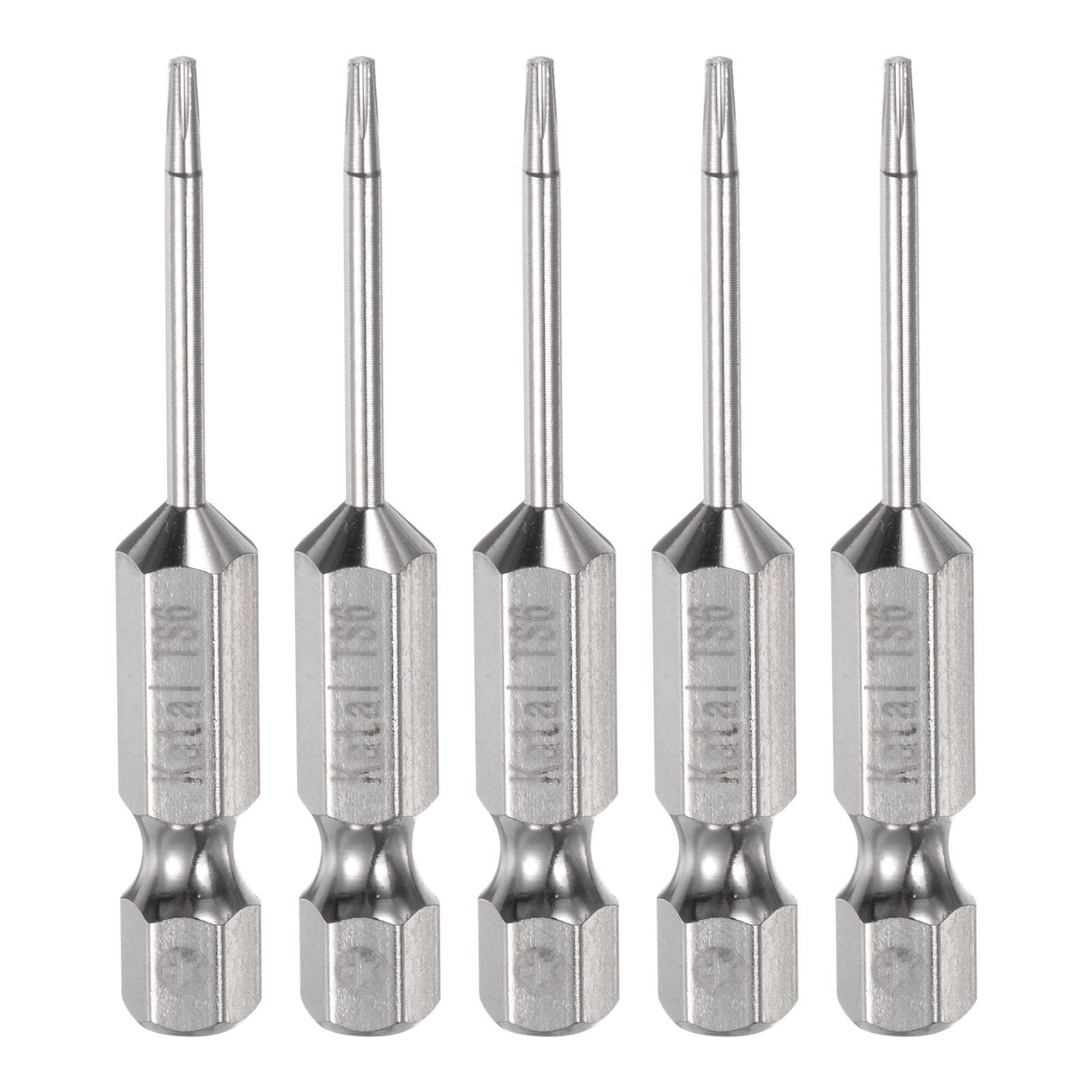 Uxcell 5pcs TS6 Magnetic Security Star 5Point Screwdriver Bit 1/4" Hex ...