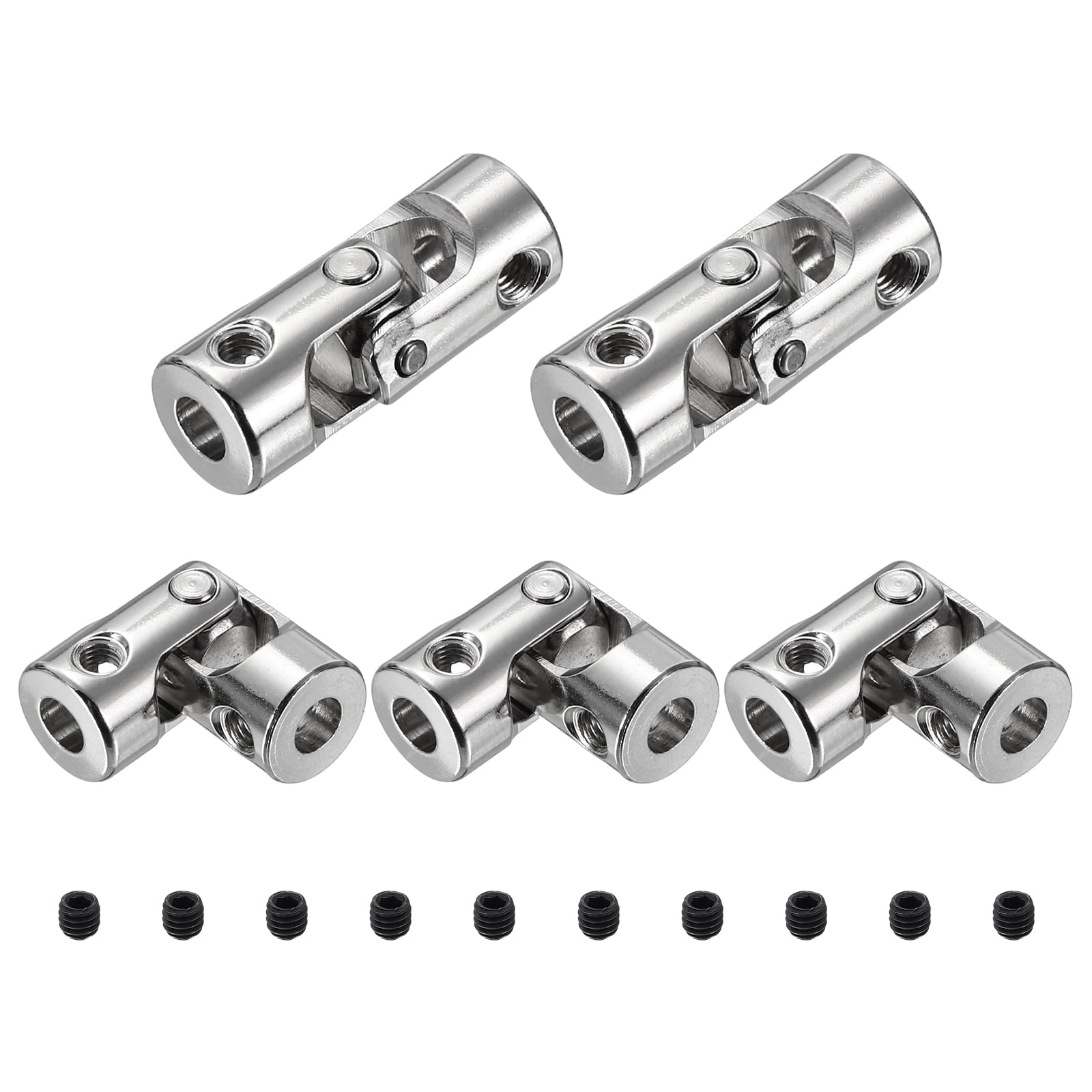 Uxcell 5pcs Universal Joint Shaft Coupling, 3mm to 3mm Inner Dia ...
