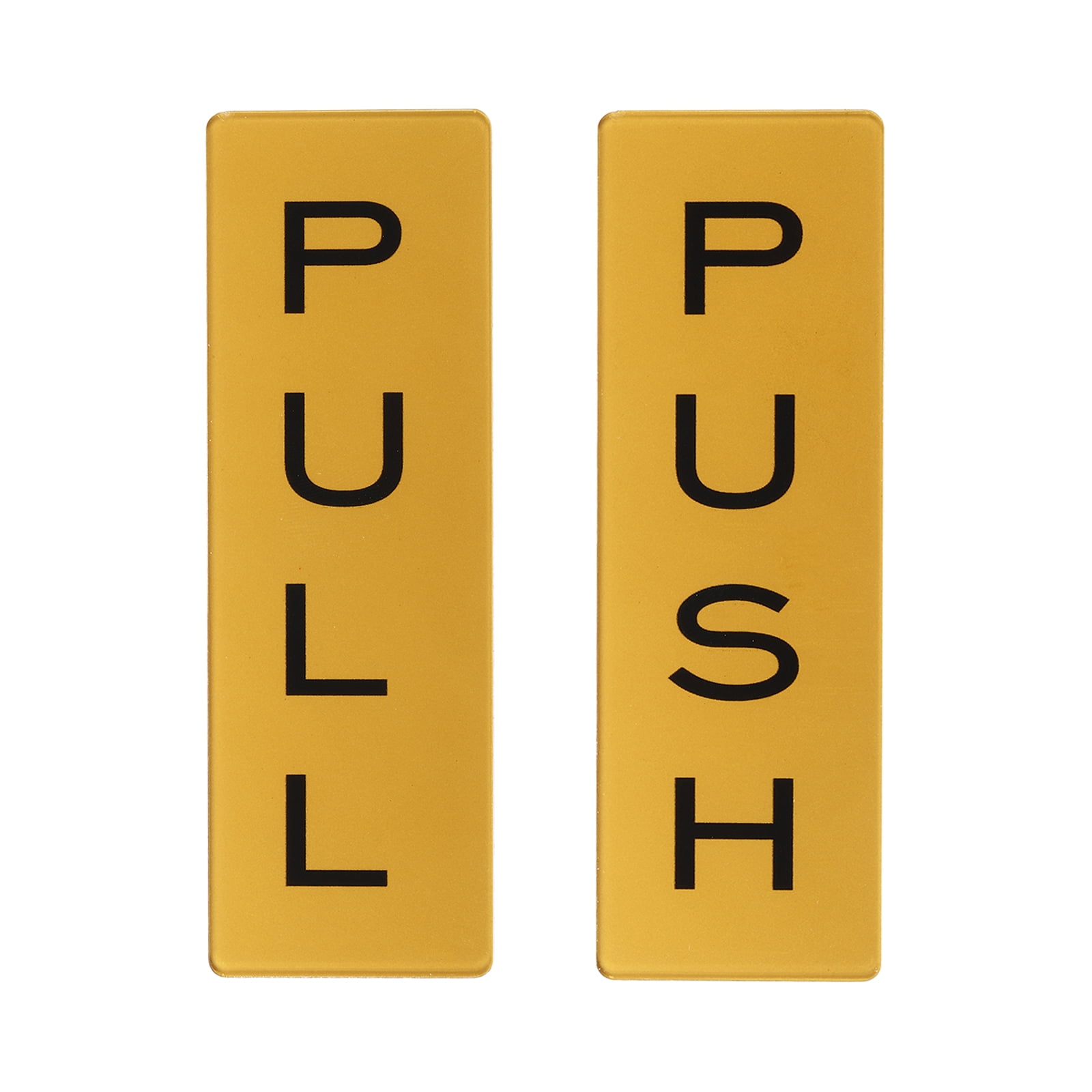 Uxcell 5x1.7" Push Pull Door Sign, 1 Pairs Acrylic Self-Adhesive Back ...