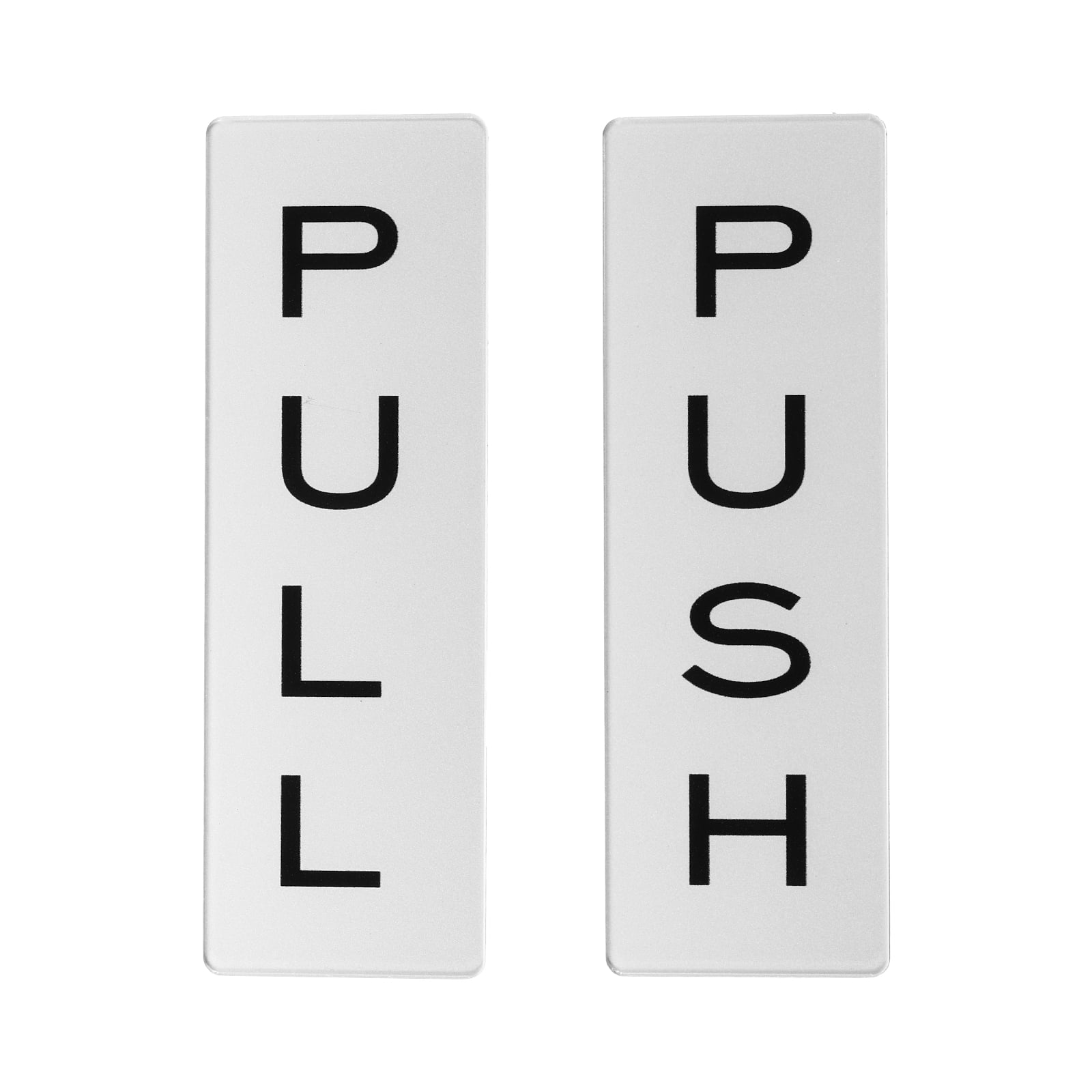 Uxcell 5x1.7" Push Pull Door Sign, 1 Pairs Acrylic Self-Adhesive Back ...