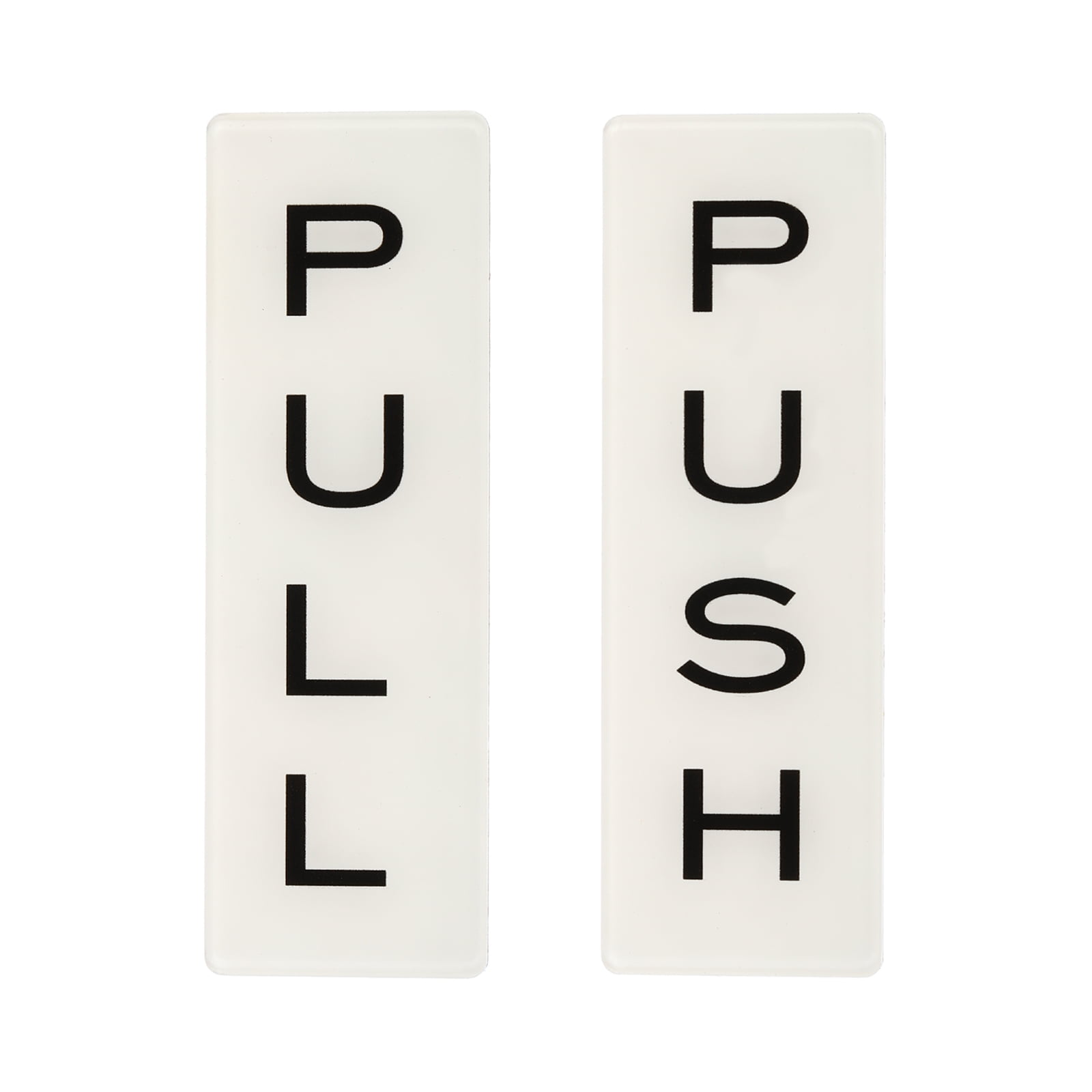 Uxcell 5x1.7" Push Pull Door Sign, 1 Pairs Acrylic Self-Adhesive Back ...