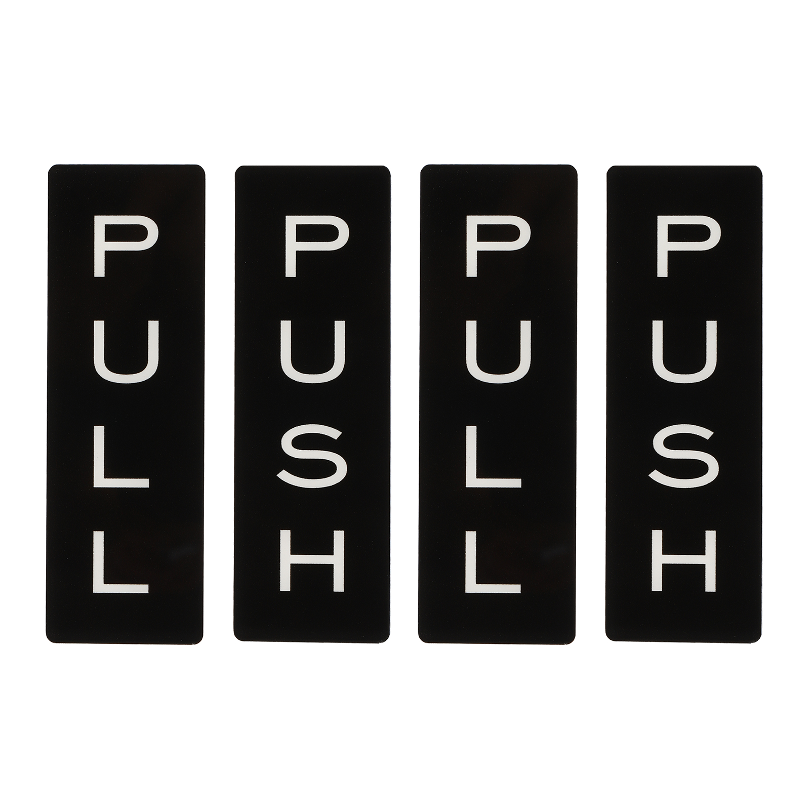 Uxcell 5x1.7" Push Pull Door Sign, 2 Pairs Acrylic Self-Adhesive Back ...