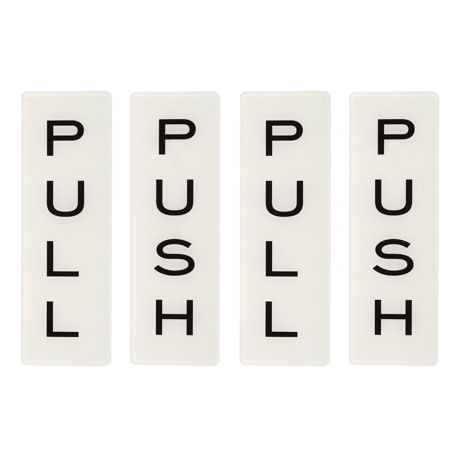 Uxcell 5x1.7" Push Pull Door Sign, 2 Pairs Acrylic Self-Adhesive Back ...