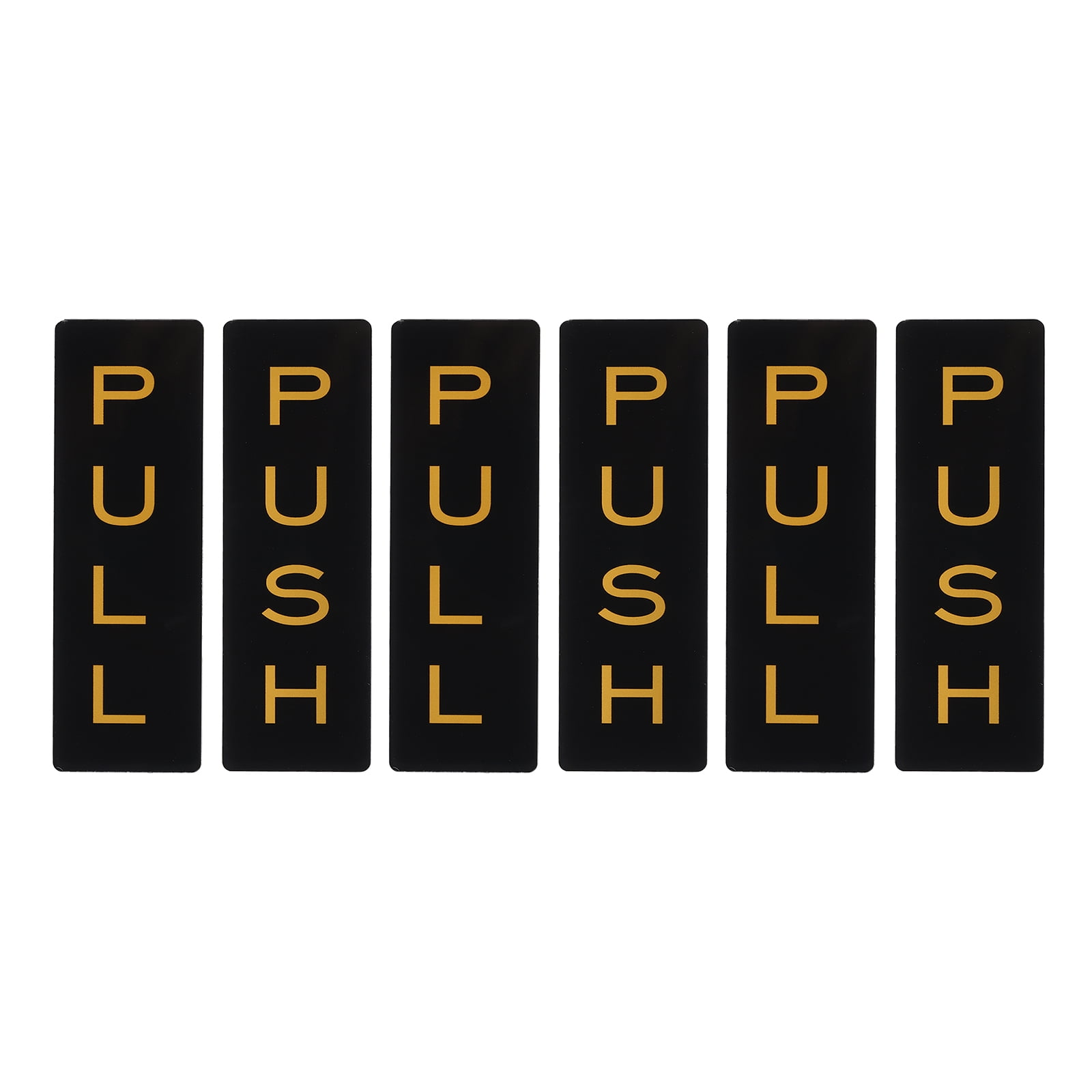 Uxcell 5x1.7" Push Pull Door Sign, 3 Pairs Acrylic Self-Adhesive Back ...