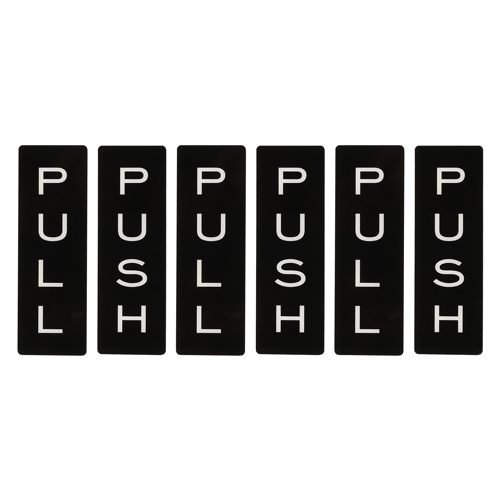 Uxcell 5x1.7" Push Pull Door Sign, 3 Pairs Acrylic Self-Adhesive Back ...