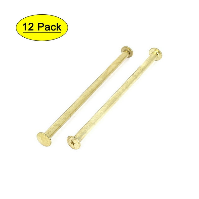 Uxcell 5x100mm Brass Plated Binding Chicago Screw Post for Albums ...