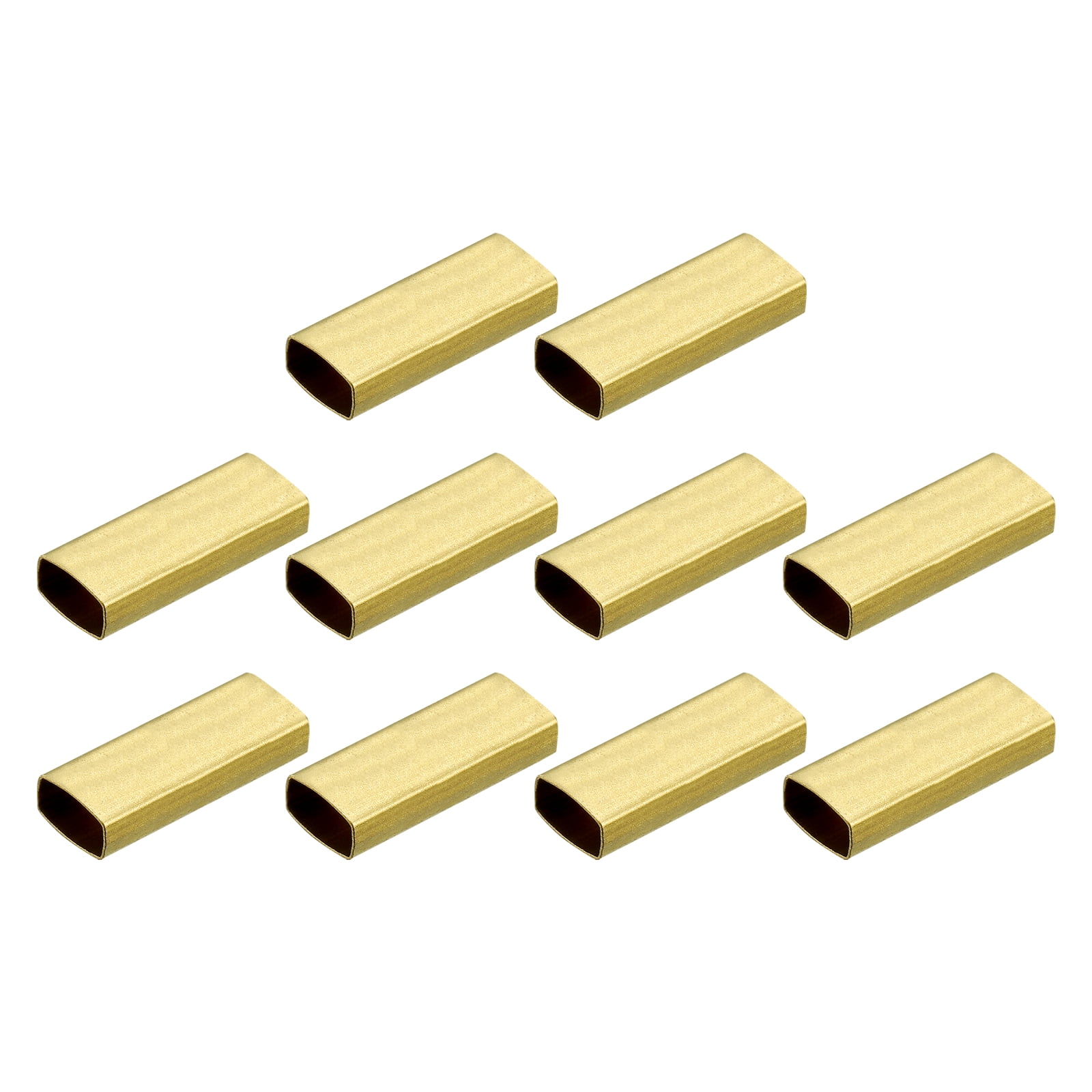 Uxcell 5x3x12mm Rectangle Brass Tube Spacer Beads for DIY Making Crafts ...