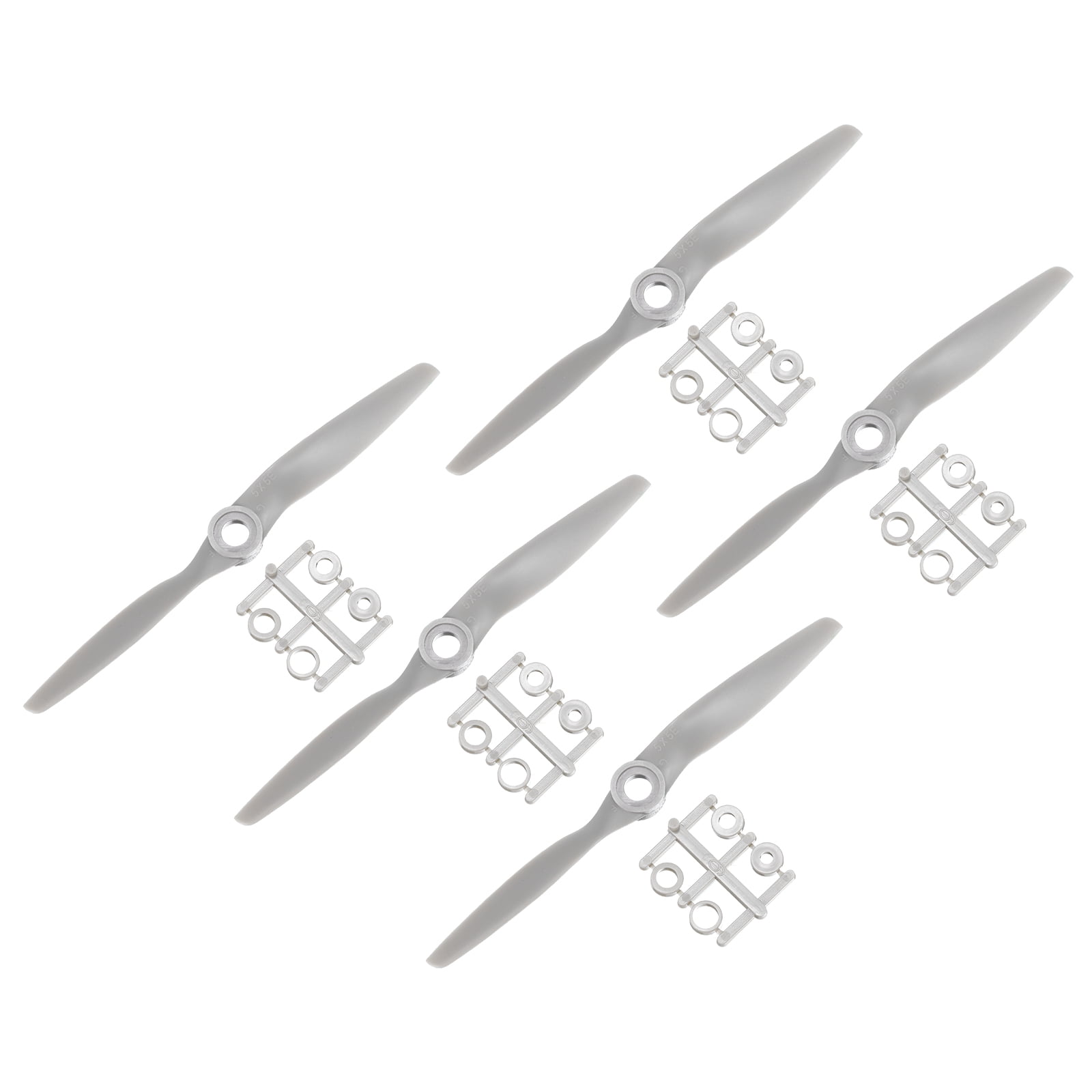 Uxcell 5x5 Inch RC Propellers 2-Vane Blades Props Gray with Adapter ...