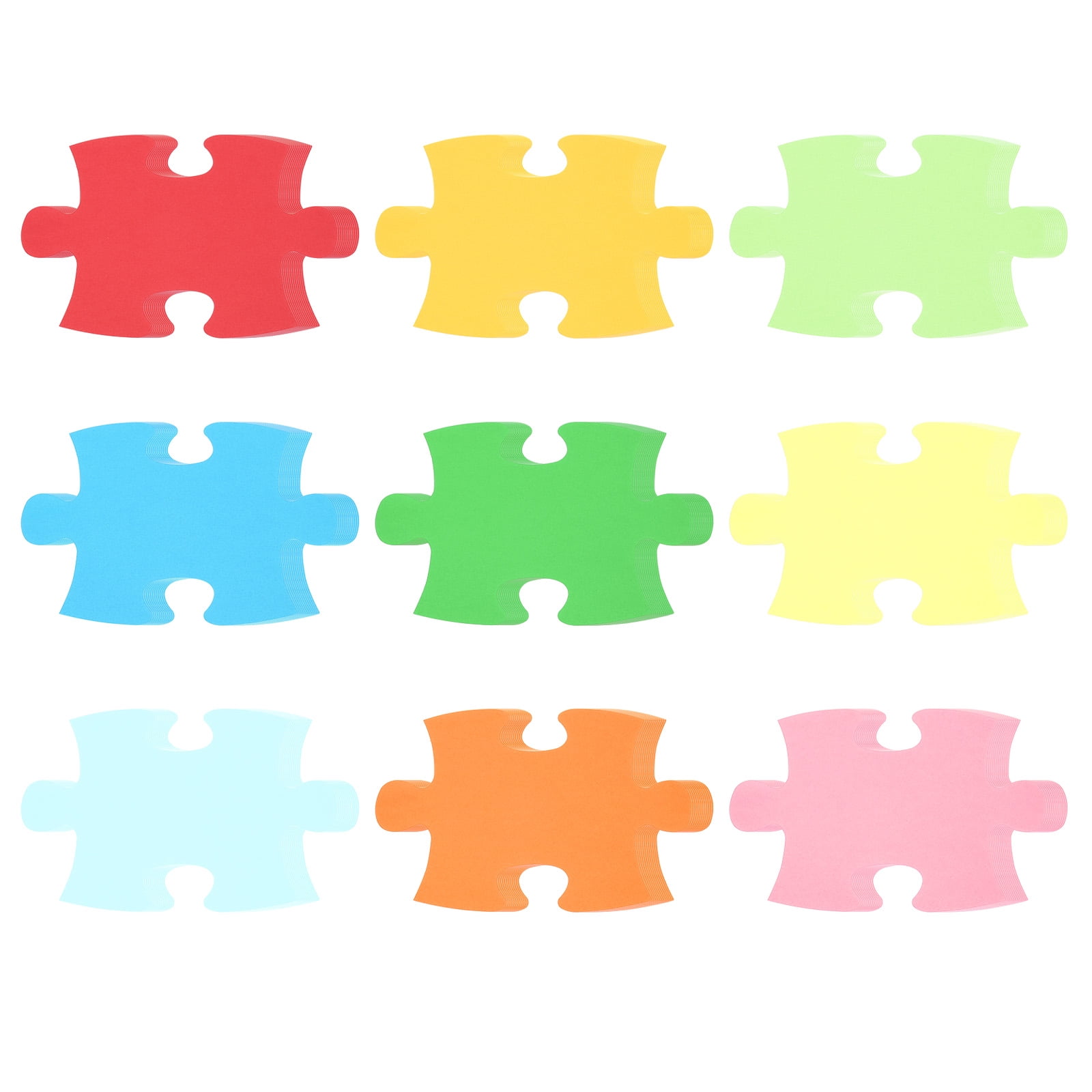Uxcell 5x6"Cutouts Paper, 180Pcs Puzzle Assorted Color Cut Outs Paper ...