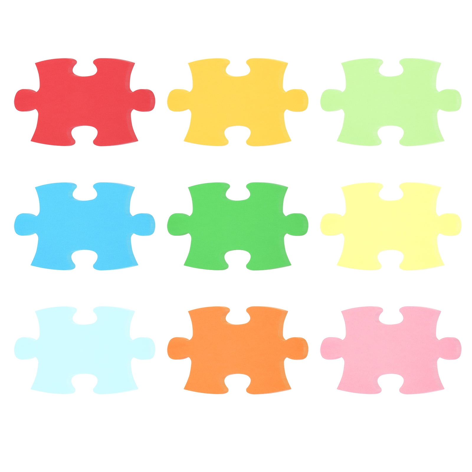 Uxcell 5x6"Cutouts Paper, 54Pcs Puzzle Assorted Color Cut Outs Paper ...