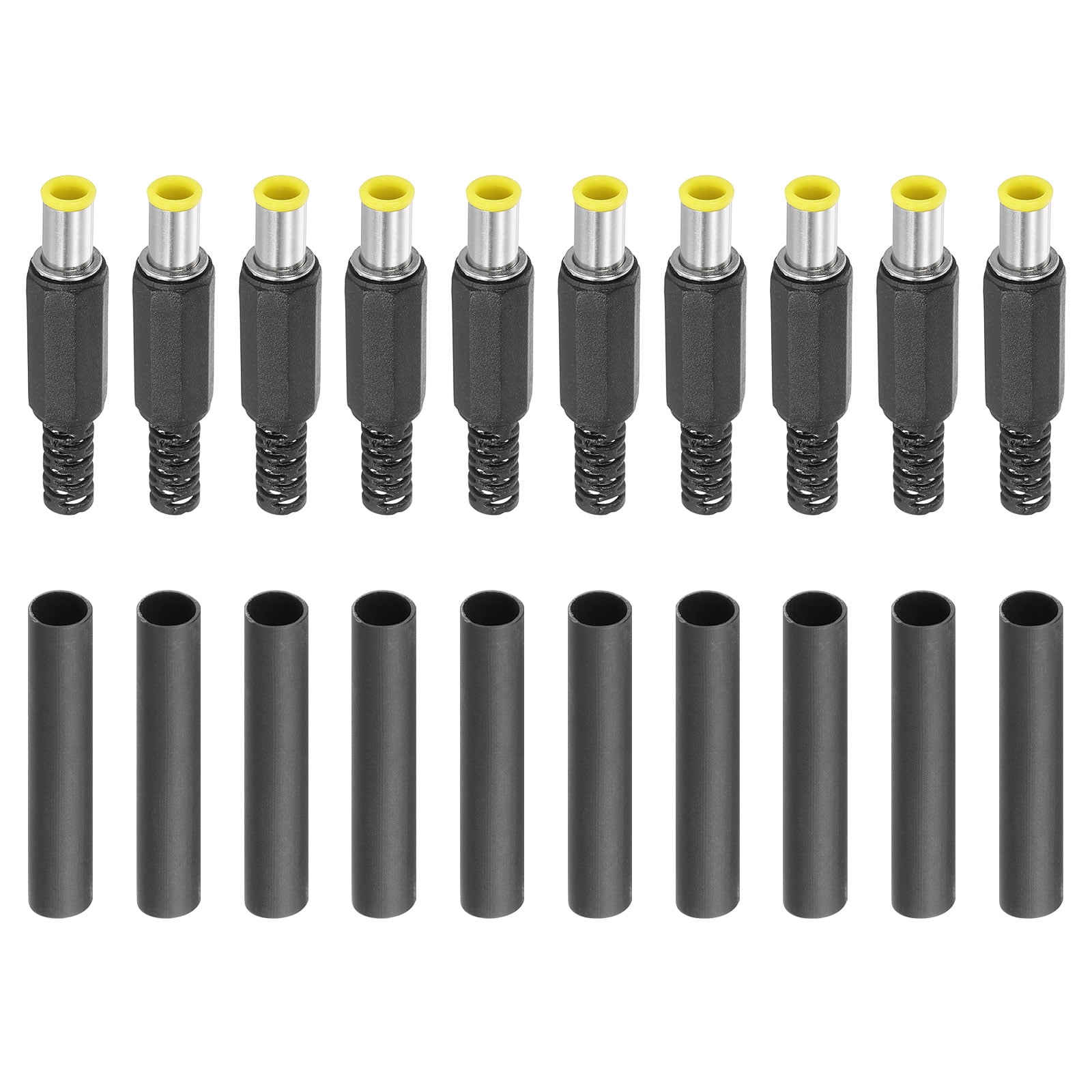 Uxcell 6.0x4.4mm DC Male Plug, 10 Pack DIY DC Barrel Connector with ...