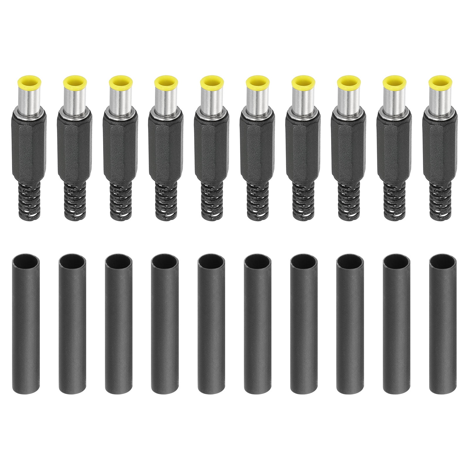 Uxcell 6.0x4.4mm DC Male Plug, 20 Pack DIY DC Barrel Connector with ...
