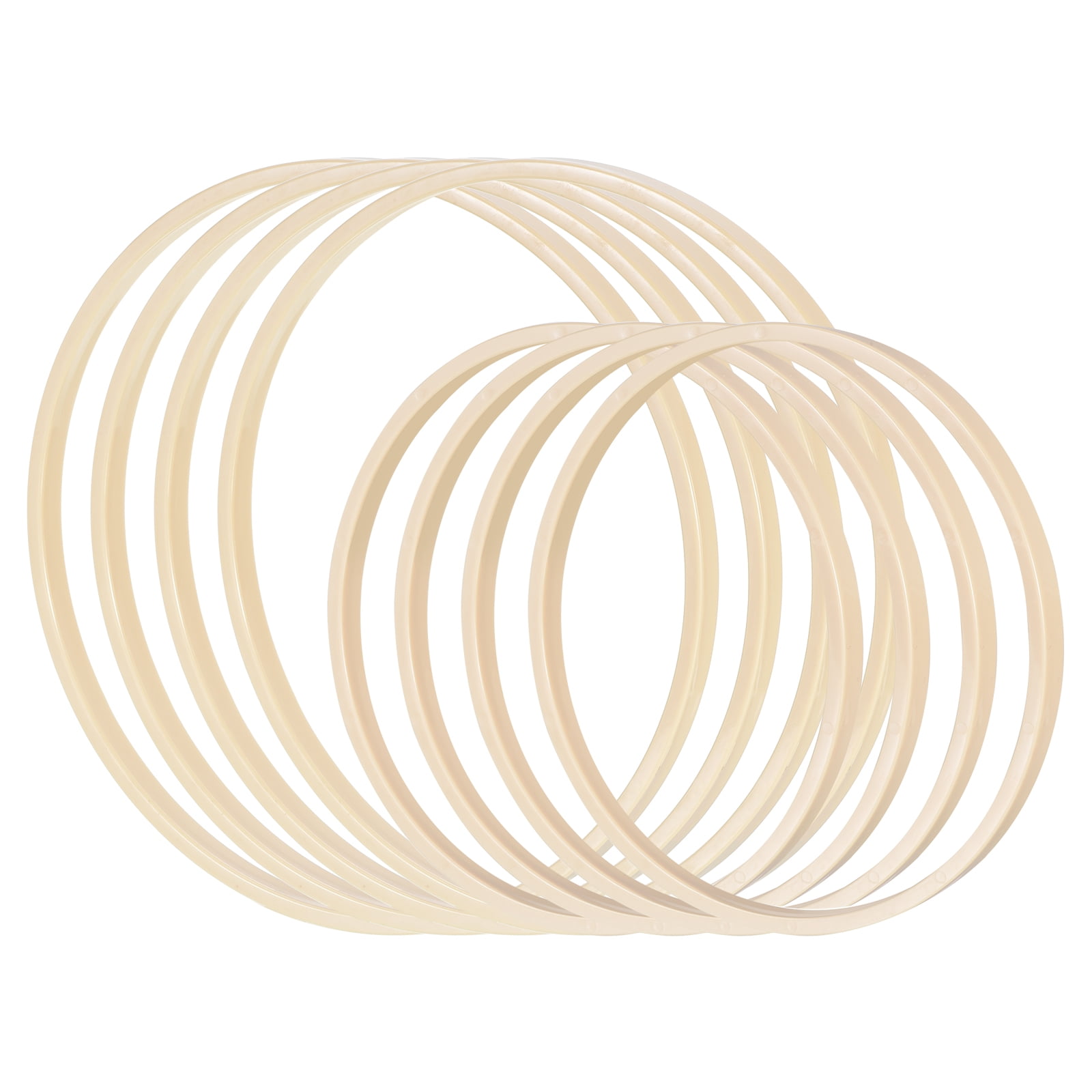 Uxcell 6.1"/7.7" ABS Macrame Floral Hoop Craft Rings for DIY Wreath ...