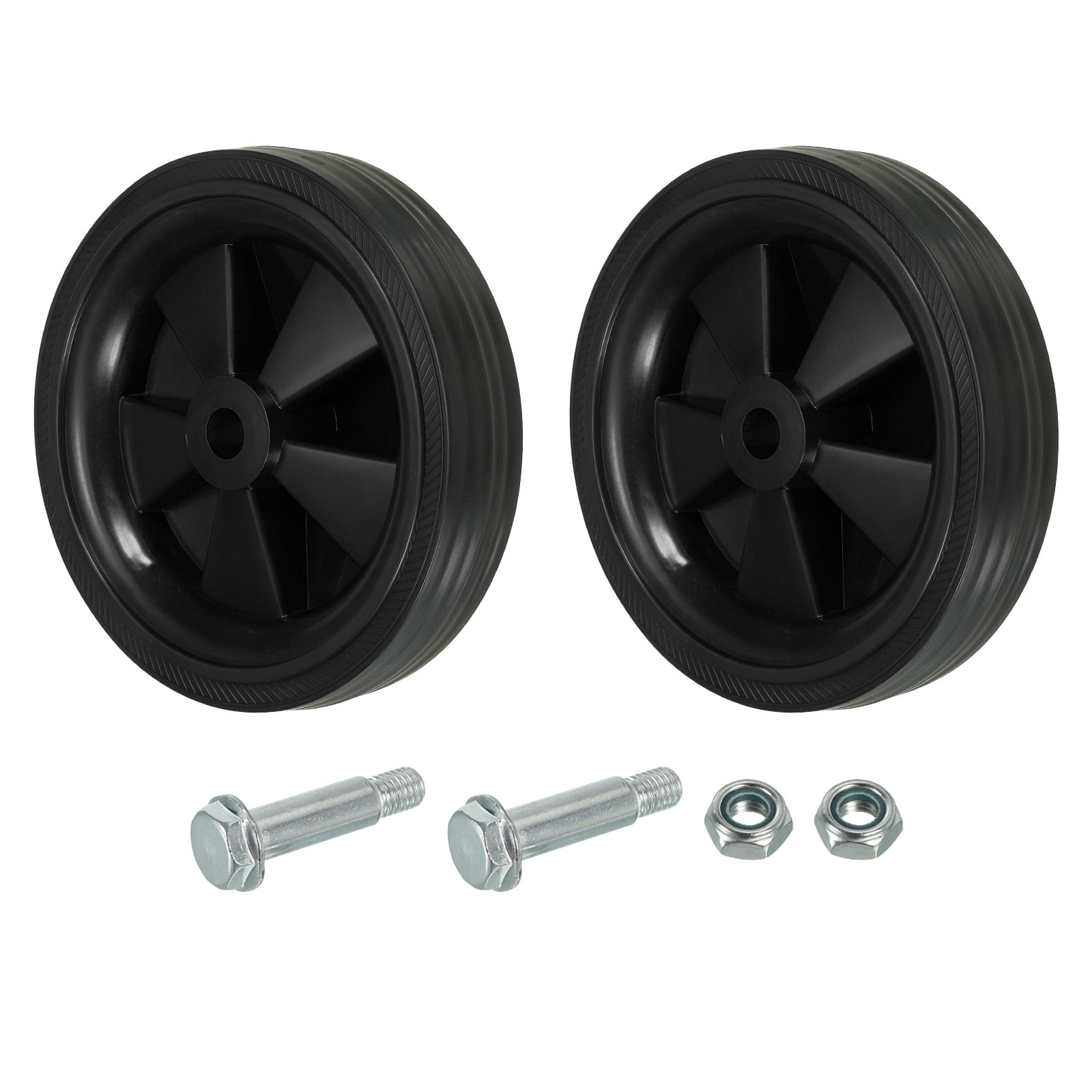 Uxcell 6" 2 Pcs Universal Air Compressor Wheel with 0.5" Hole, Black ...