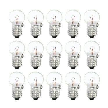 Uxcell 3.8V E10 Warm Yellow Light Mini Incandescent Bulbs with Box 1 ...