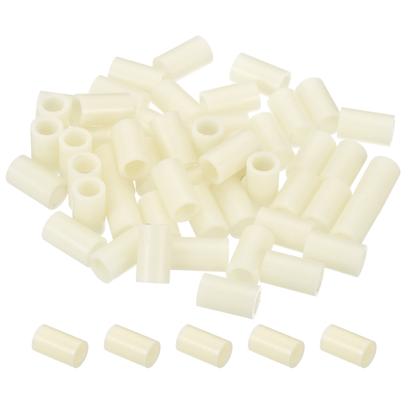 Uxcell 6.2mm ID x 9mm OD x 15mm L Round Spacers Washers, 50 Pack ABS ...