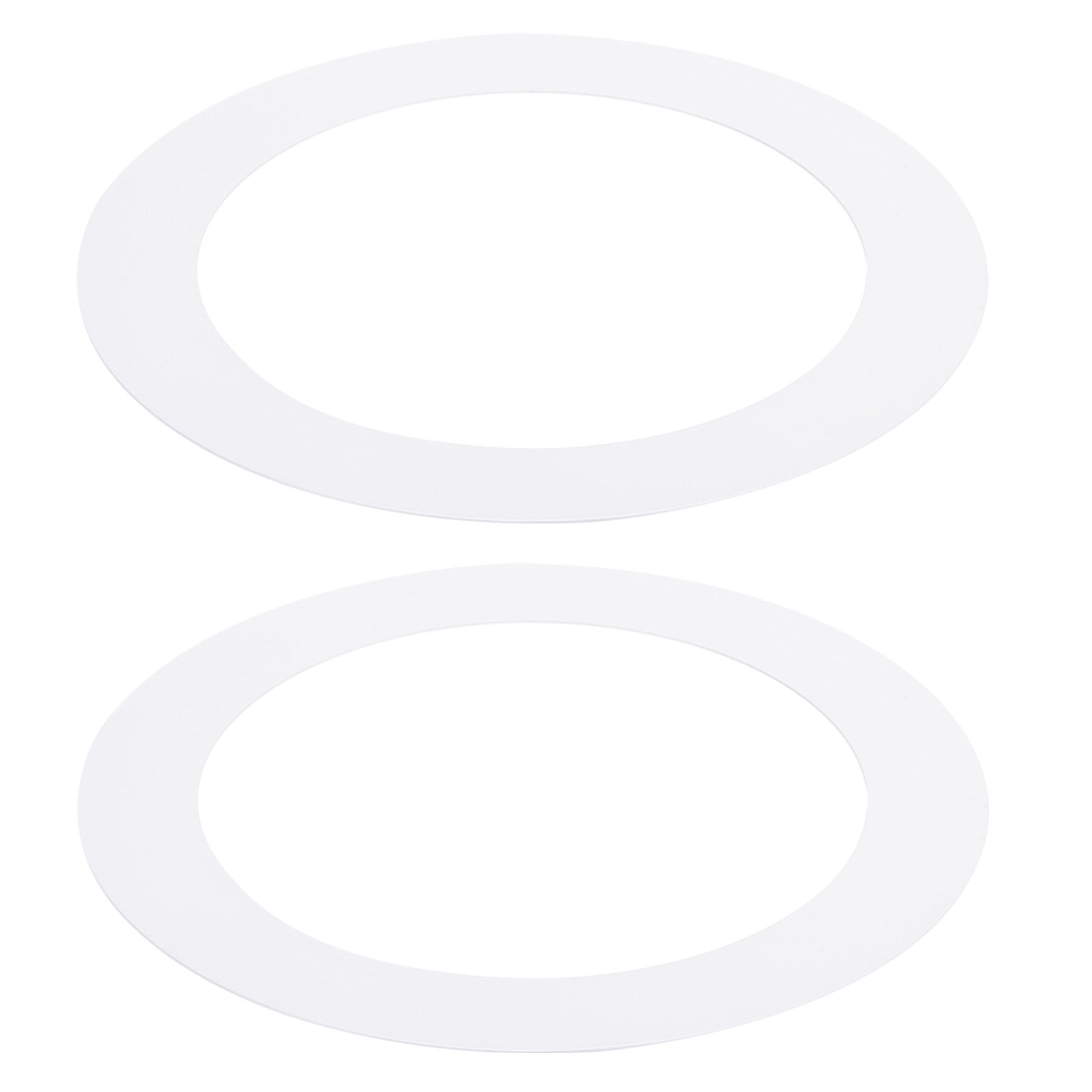 Uxcell 6.3" ID 8.7" OD Goof Rings for Recessed Light Gloss White Goof ...