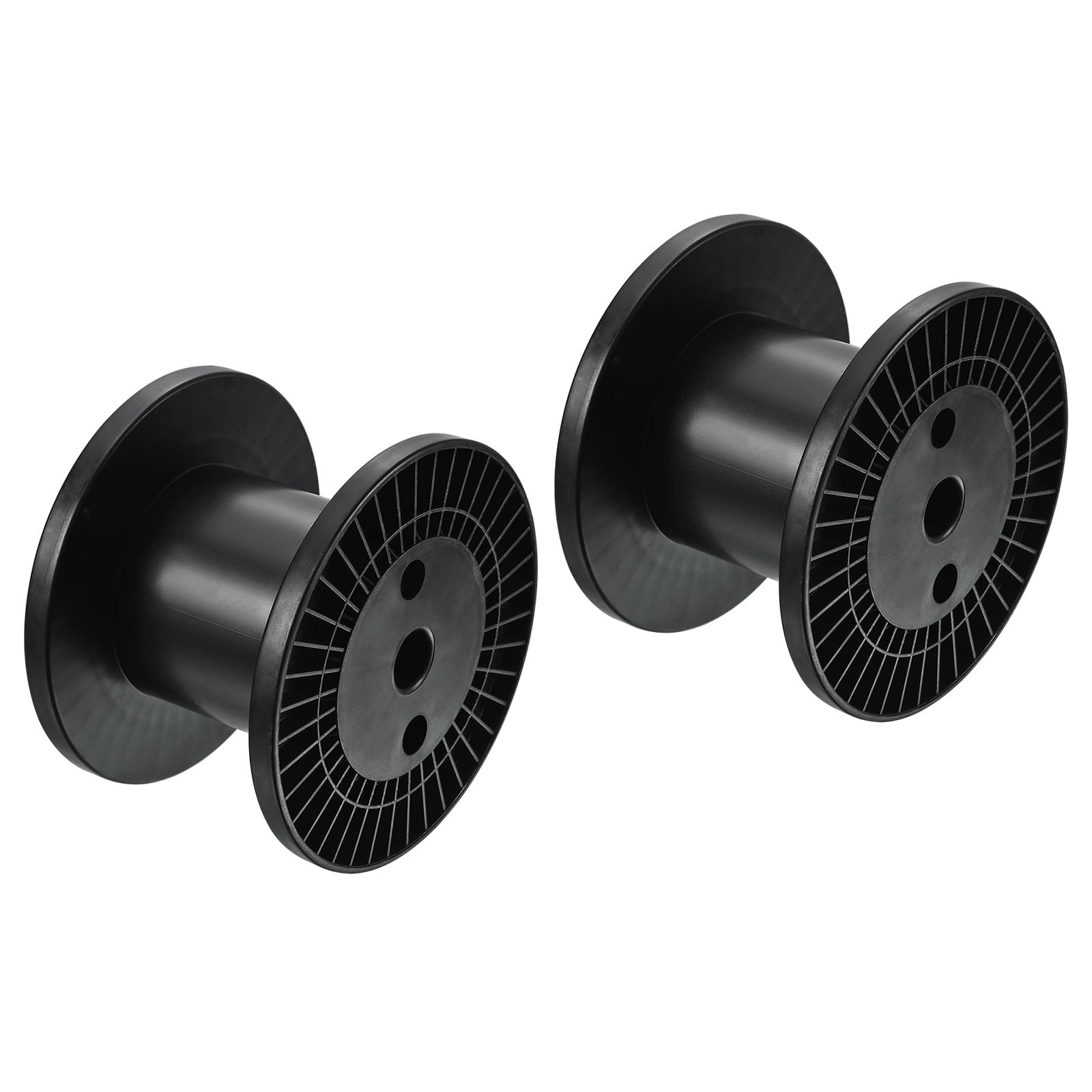 Uxcell 6.3 Inch Plastic Empty Thread Spools Floss Bobbins, Black 2 Pack ...