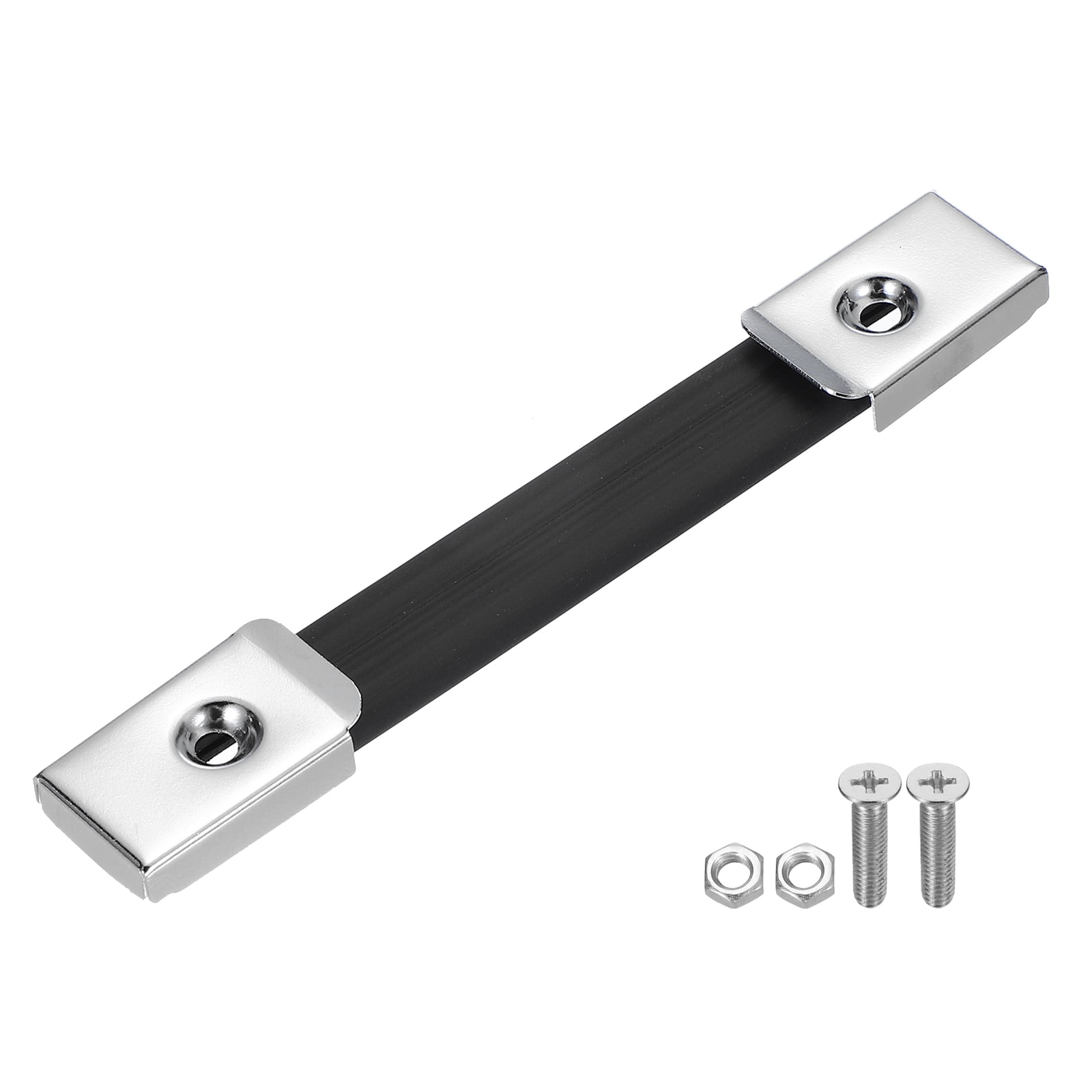 Uxcell 6.3 Inch Rubber Handle Strap Replacement with Metal End Caps ...