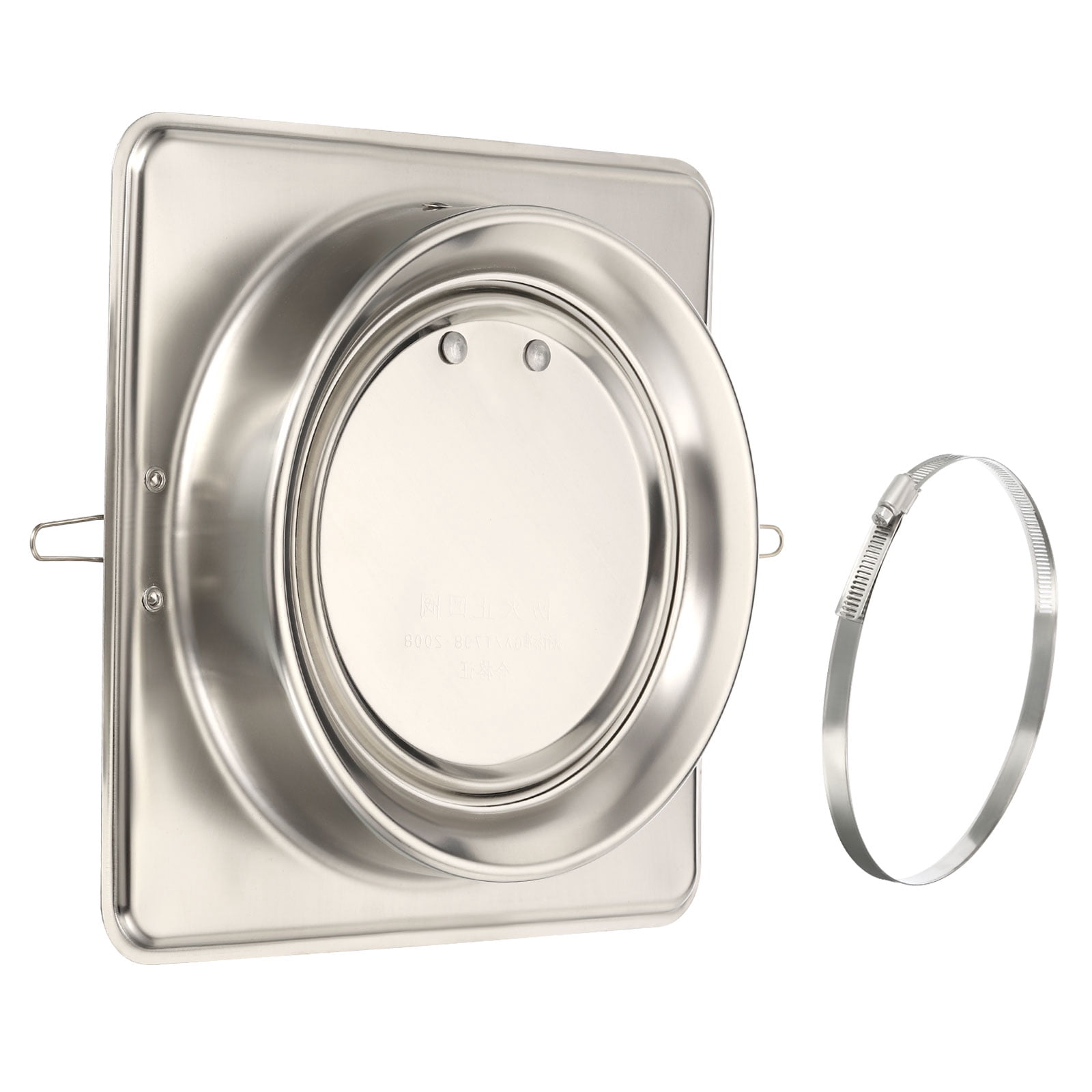 Uxcell 6.3" Stainless Steel Backdraft Damper with Ducting Hose Clamp 1 ...