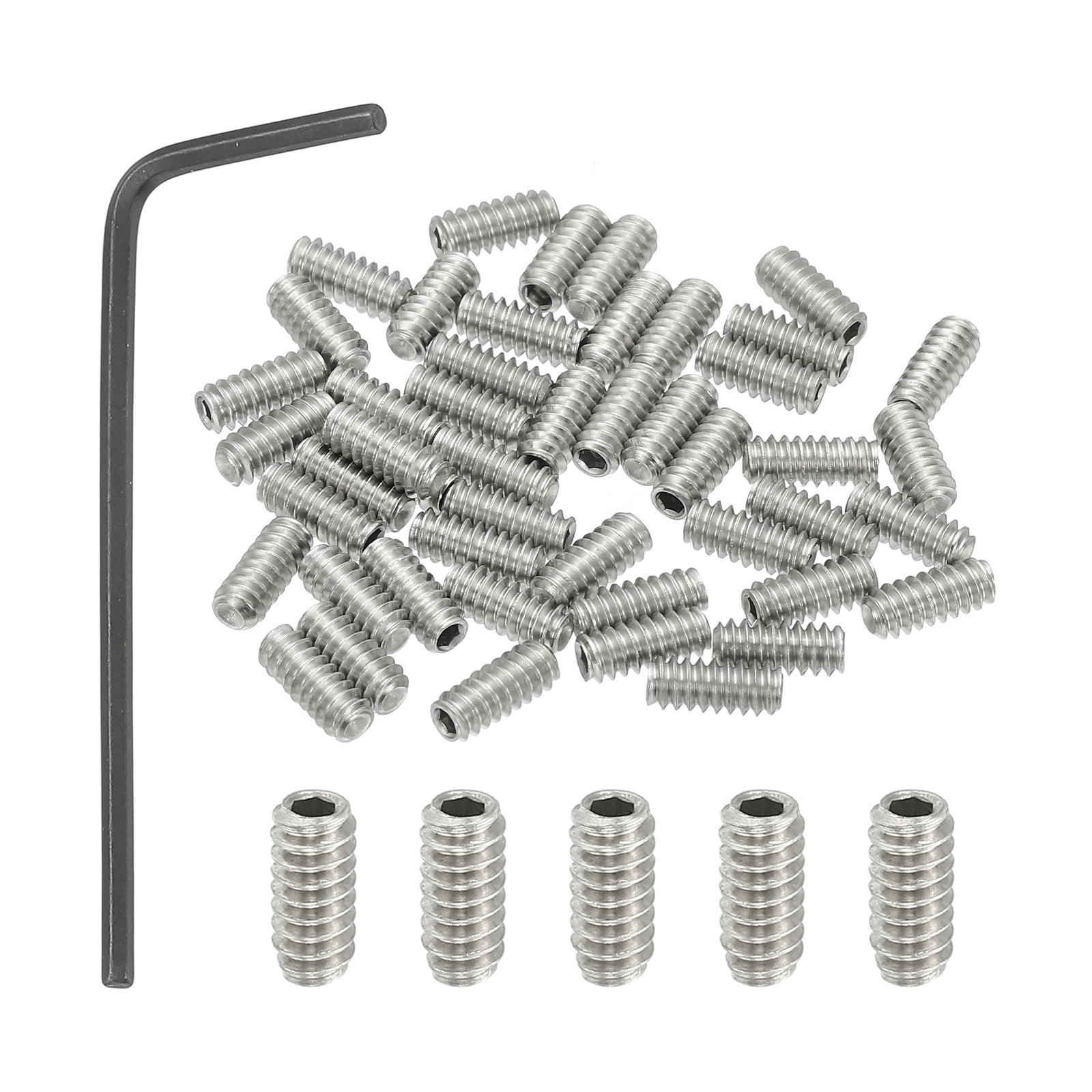 Uxcell Internal Hex Socket Set Grub Screws 304 Stainless Steel Cup ...