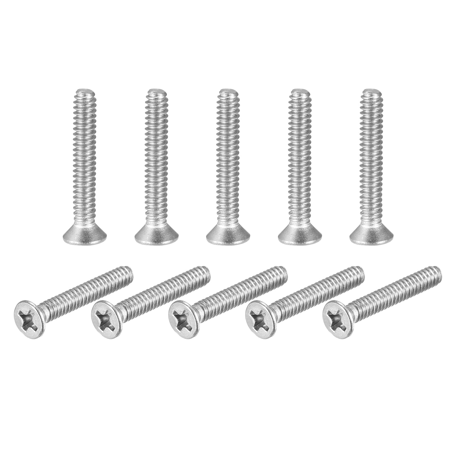 Uxcell 6#-32x7/8" Flat Head Machine Screws Phillips 304 Stainless Steel Bolts 50 Pack - Walmart.com