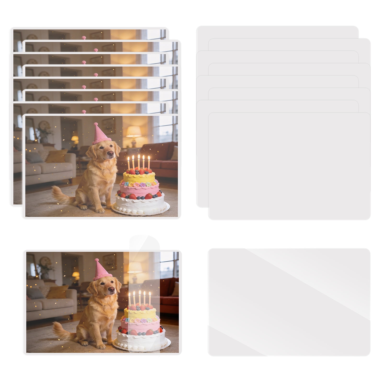 Uxcell 6.3x4.3" 6.5 Mil Thermal Plastic Laminating Pouches, 200Pcs ...