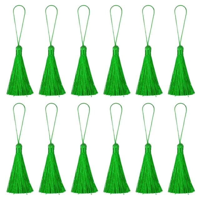 Uxcell 6.5" Silky Bookmark Tassels with Loop for DIY Craft Accessory ...
