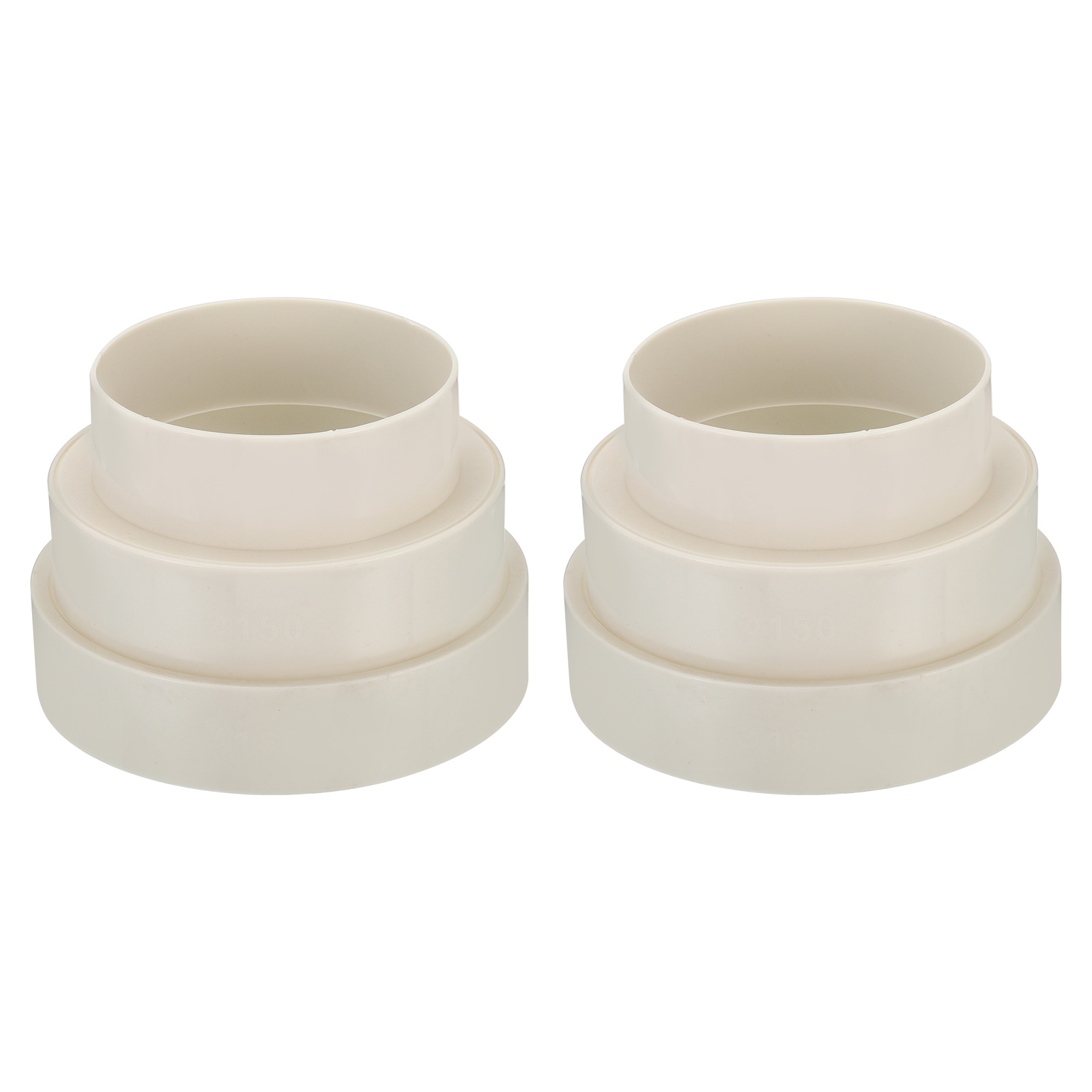 Uxcell 6.5" to 6" to 4.6" Duct Reducer, 2pcs Duct Connector Ducting ...