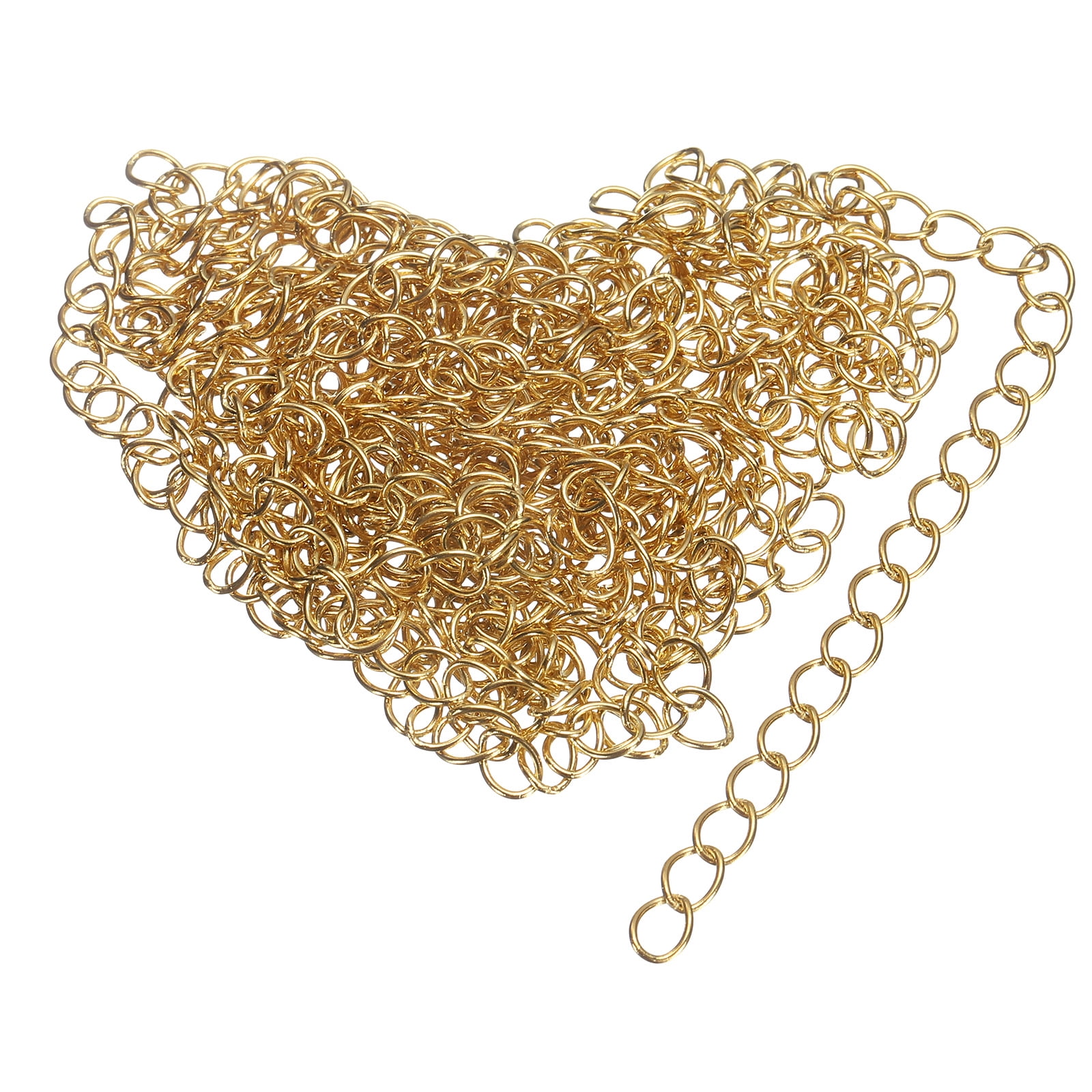 Uxcell 6.56 Feet/2 Meter Stainless Steel Curb Chain, 5x4x0.6mm Cuban ...