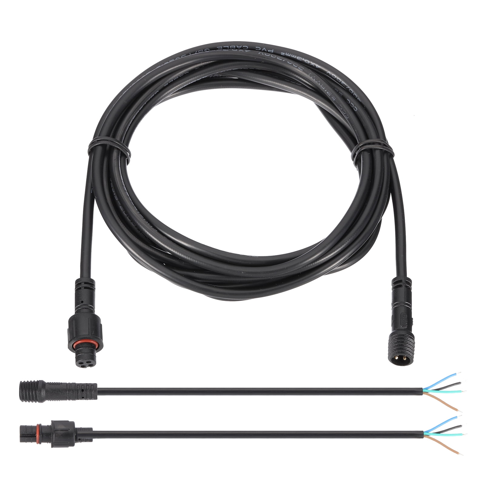 Uxcell 6.56Ft 22AWG 4 Pin Extension Cable Wire with 7.87" Male Female ...