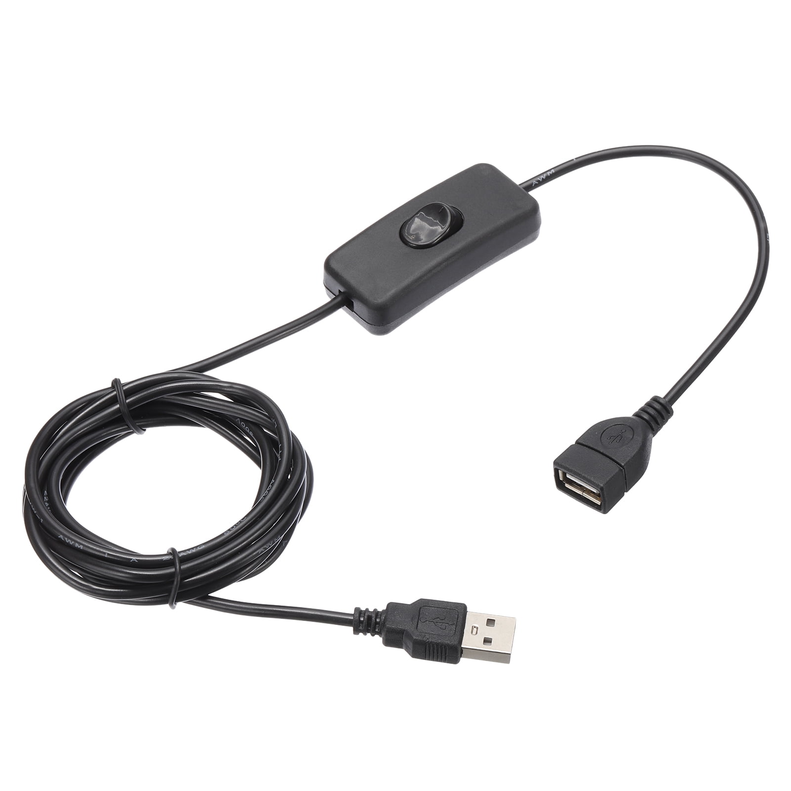 Uxcell 6.56ft USB Extension Cable with on OFF Switch, Inline Toggle ...