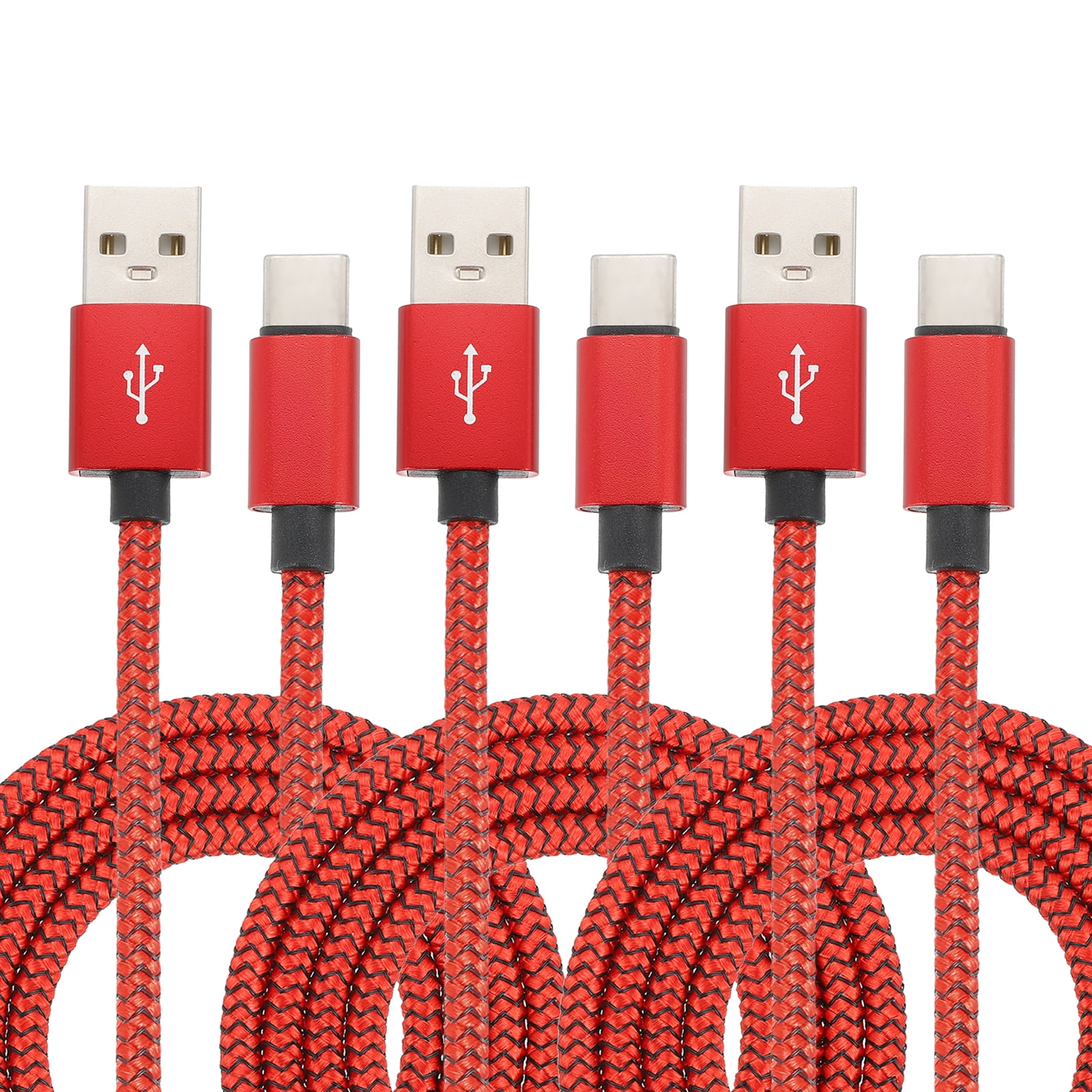 Uxcell 6.56ft USB Type C Charger Cable, 3pcs 2.4A Type-C to USB A ...