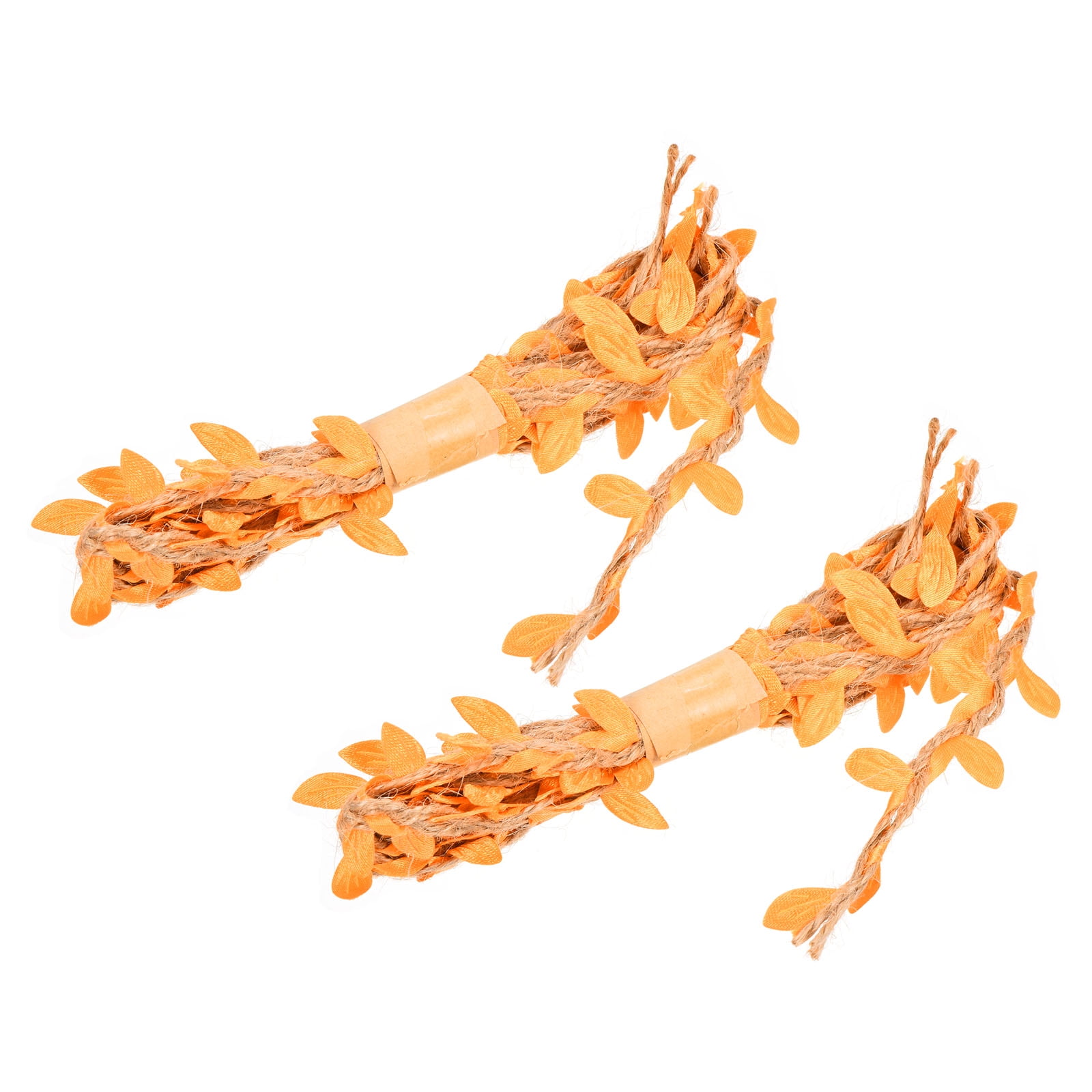 Uxcell 6.6ft 5mm Burlap Leaf Ribbon Artificial Vine Natural Jute Rope ...