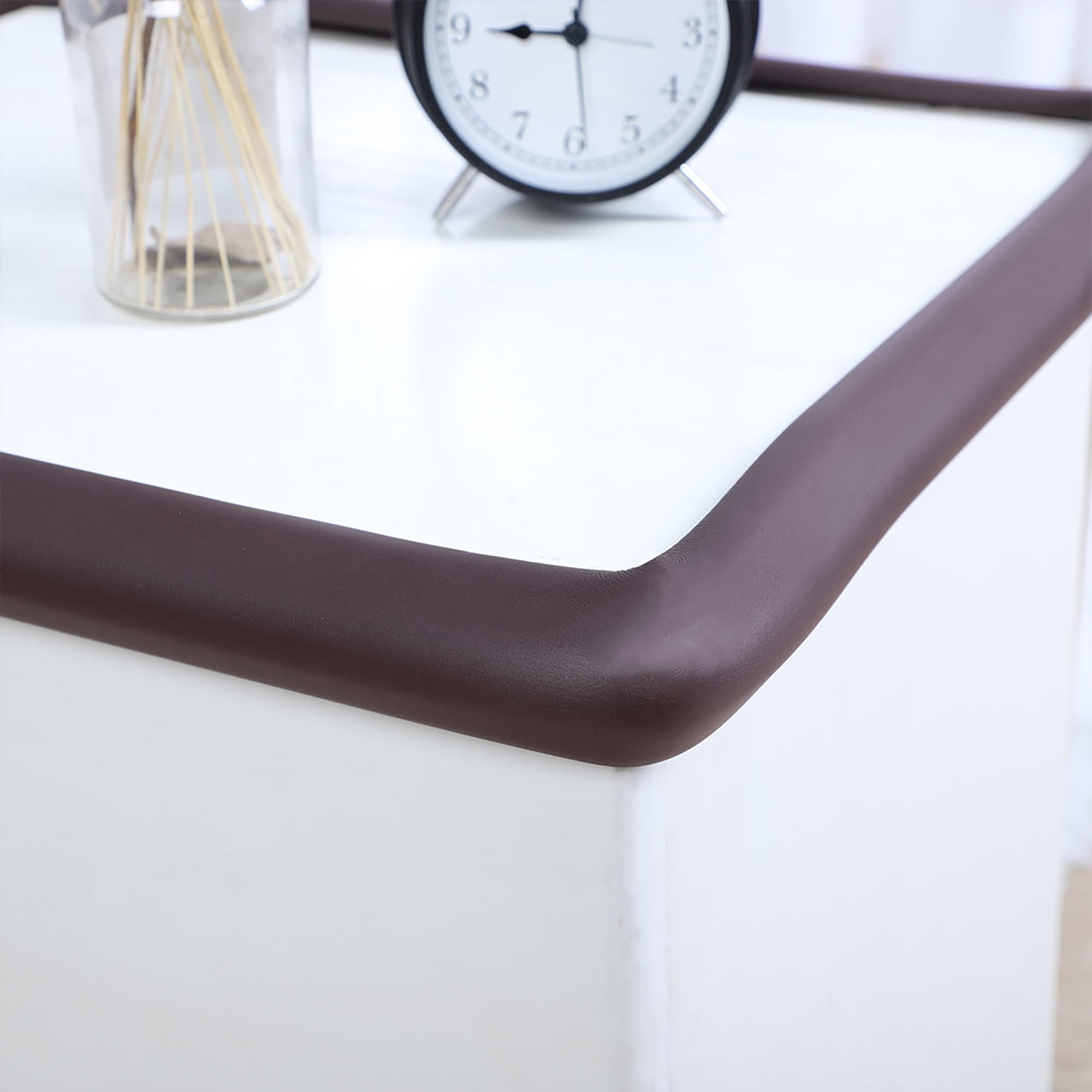 Uxcell 6.6ft x 0.9" x 0.3" Desk Table Edge Cushion Guard Strip Roll ...