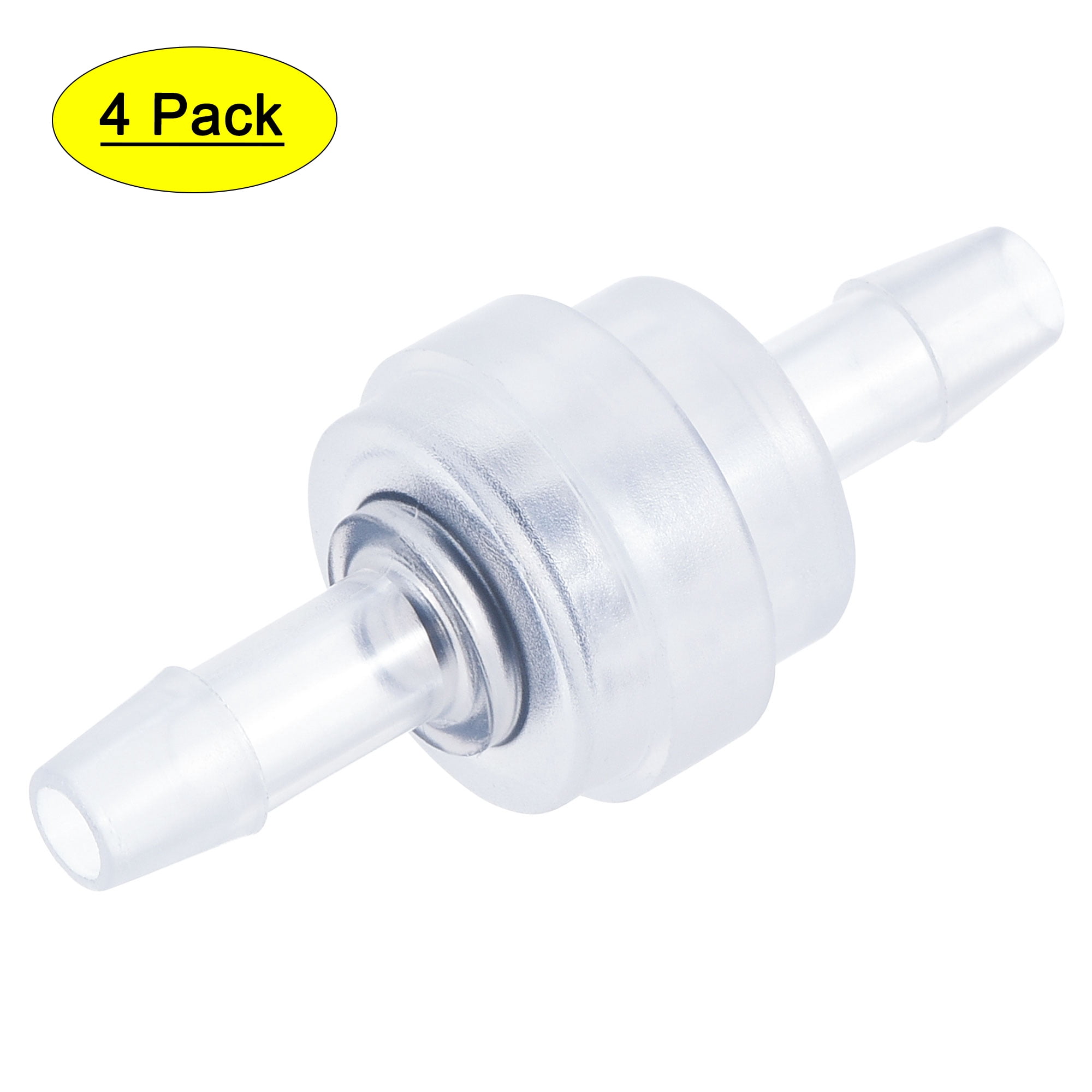 Uxcell 6.6mm Dia. Hose Connector EPDM Plastic Non Return One Way Check ...