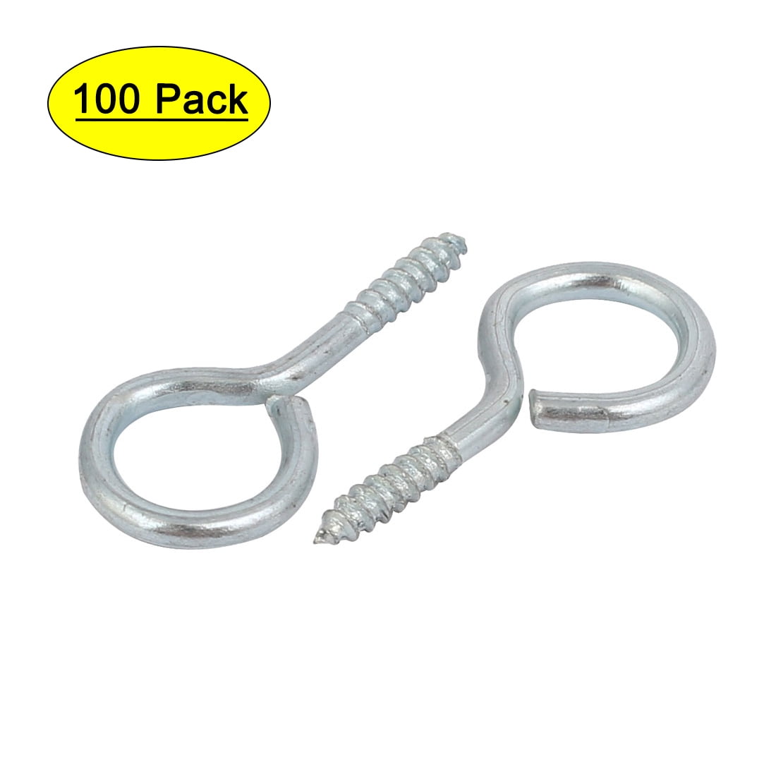 Uxcell 6.8mm Inner Dia 22mm Length Zinc Plated Self-Tapping Eye Screw ...