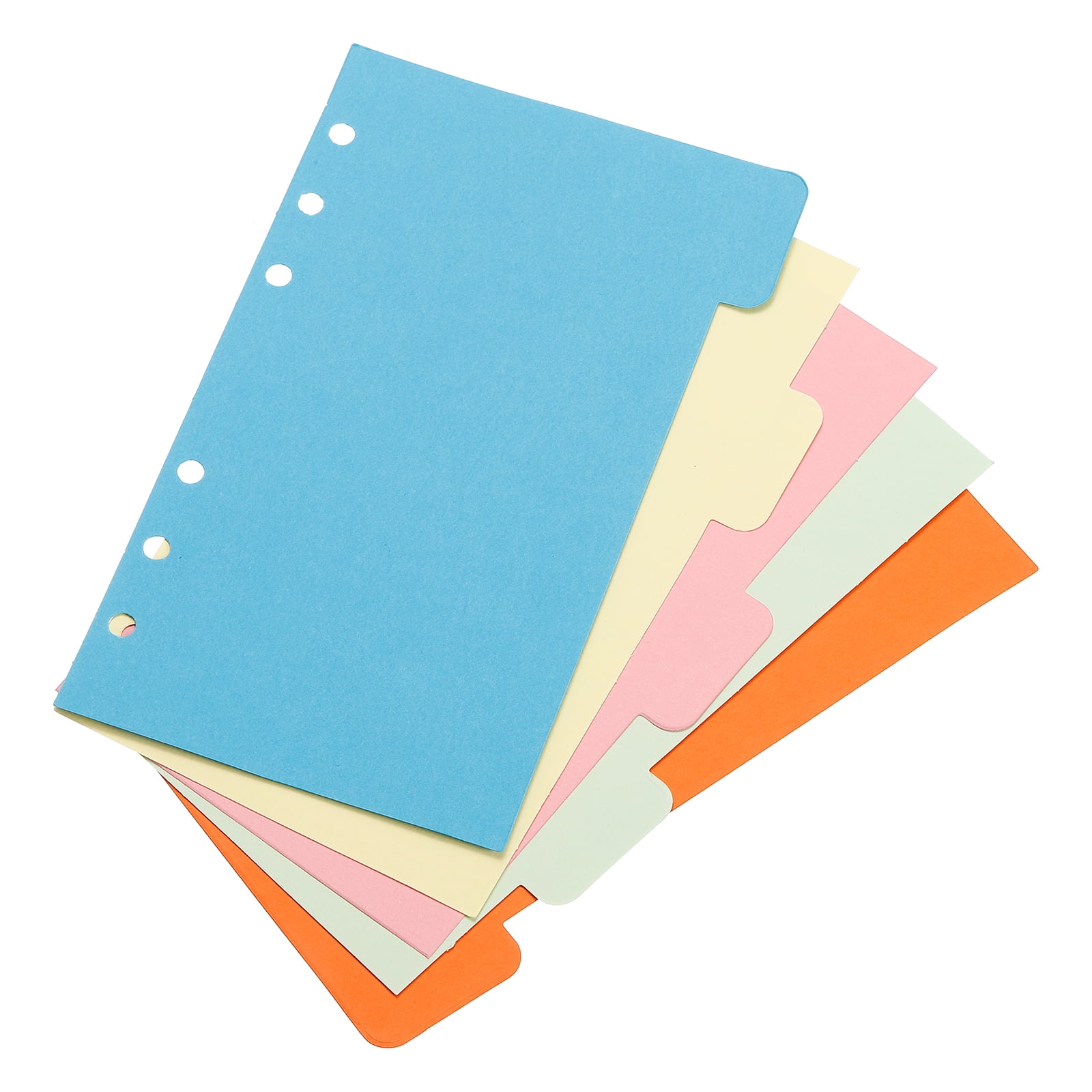 Uxcell 6.8x4.1" Binder Index Dividers, 4 Set 5 Tabs 6 Holes Cardboard ...