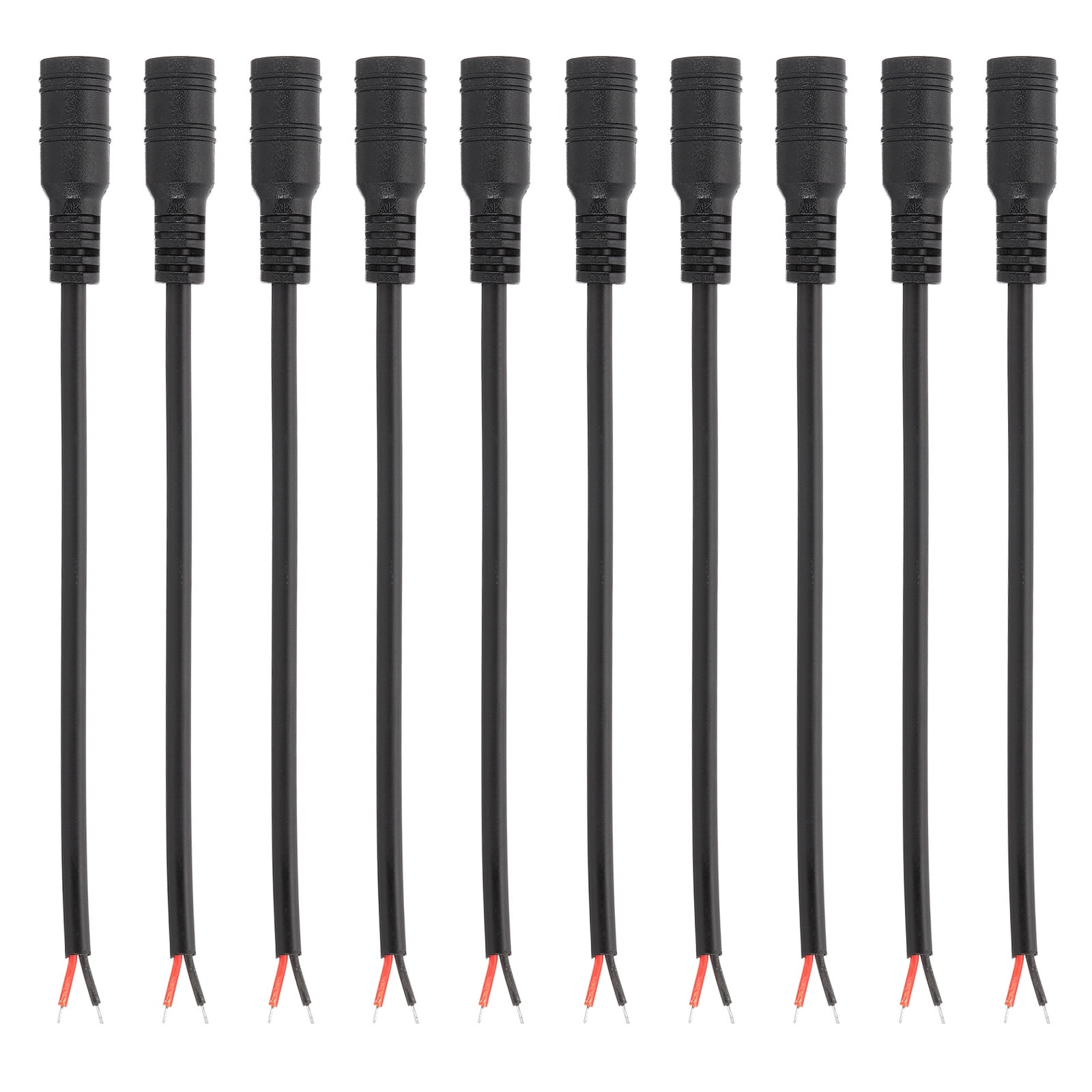 Uxcell 6" DC Power Cable, 20 Pcs 5.5mm x 2.1mm Barrel Plug Socket ...